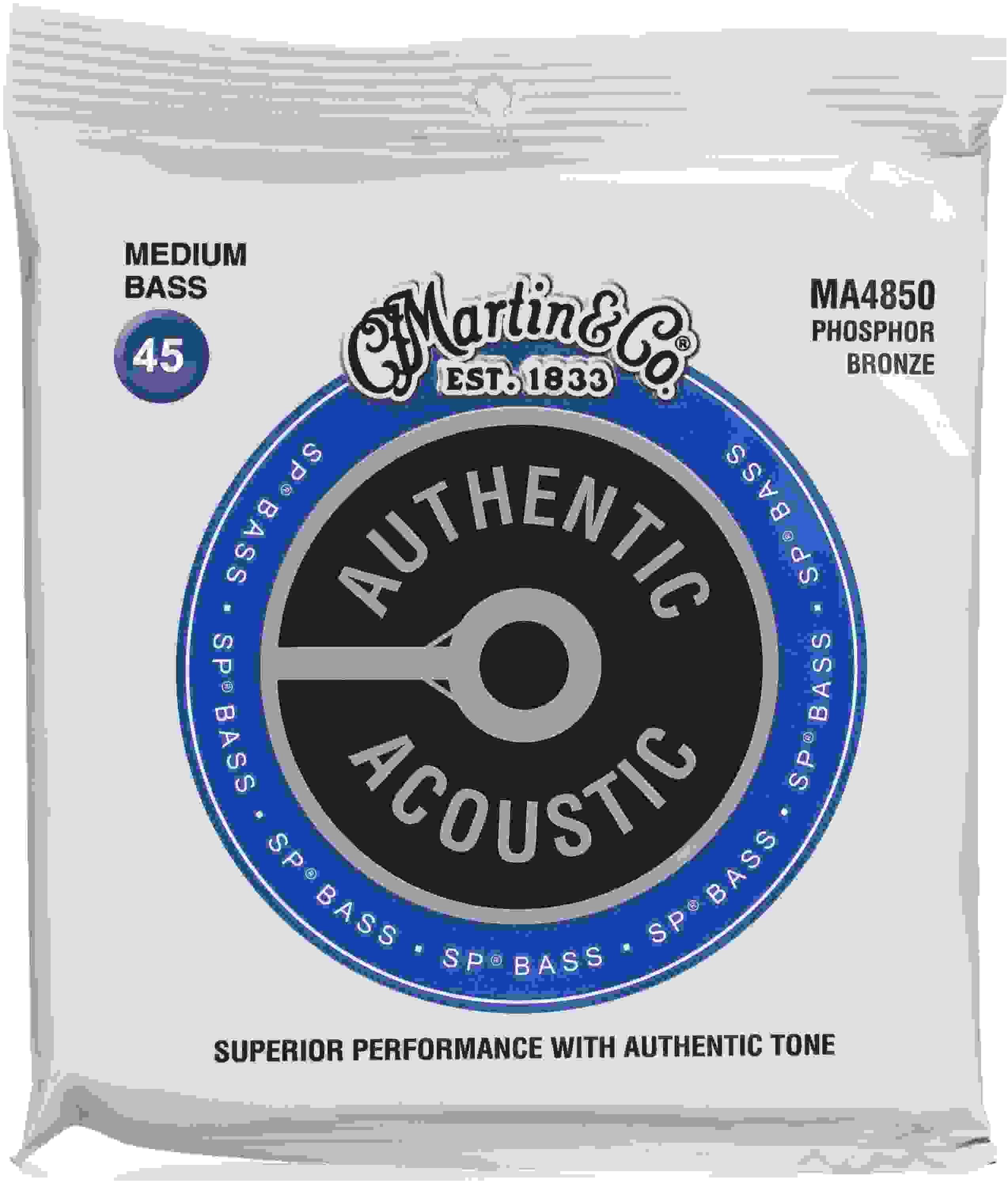 Martin MA4850 Authentic Acoustic Superior Performance SP Bass Guitar ...