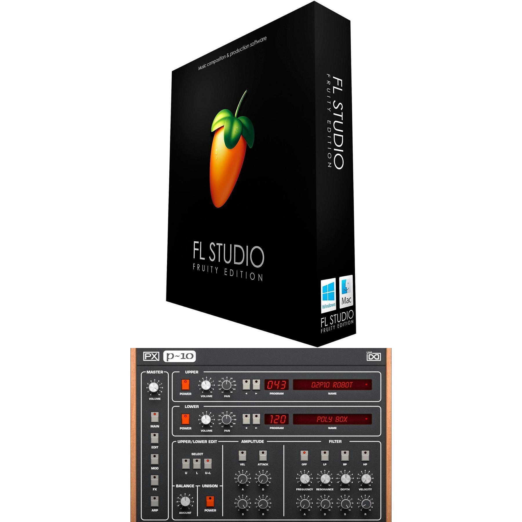 Image Line FL Studio Fruity Edition and UVI PX P10 Vintage Analog ...