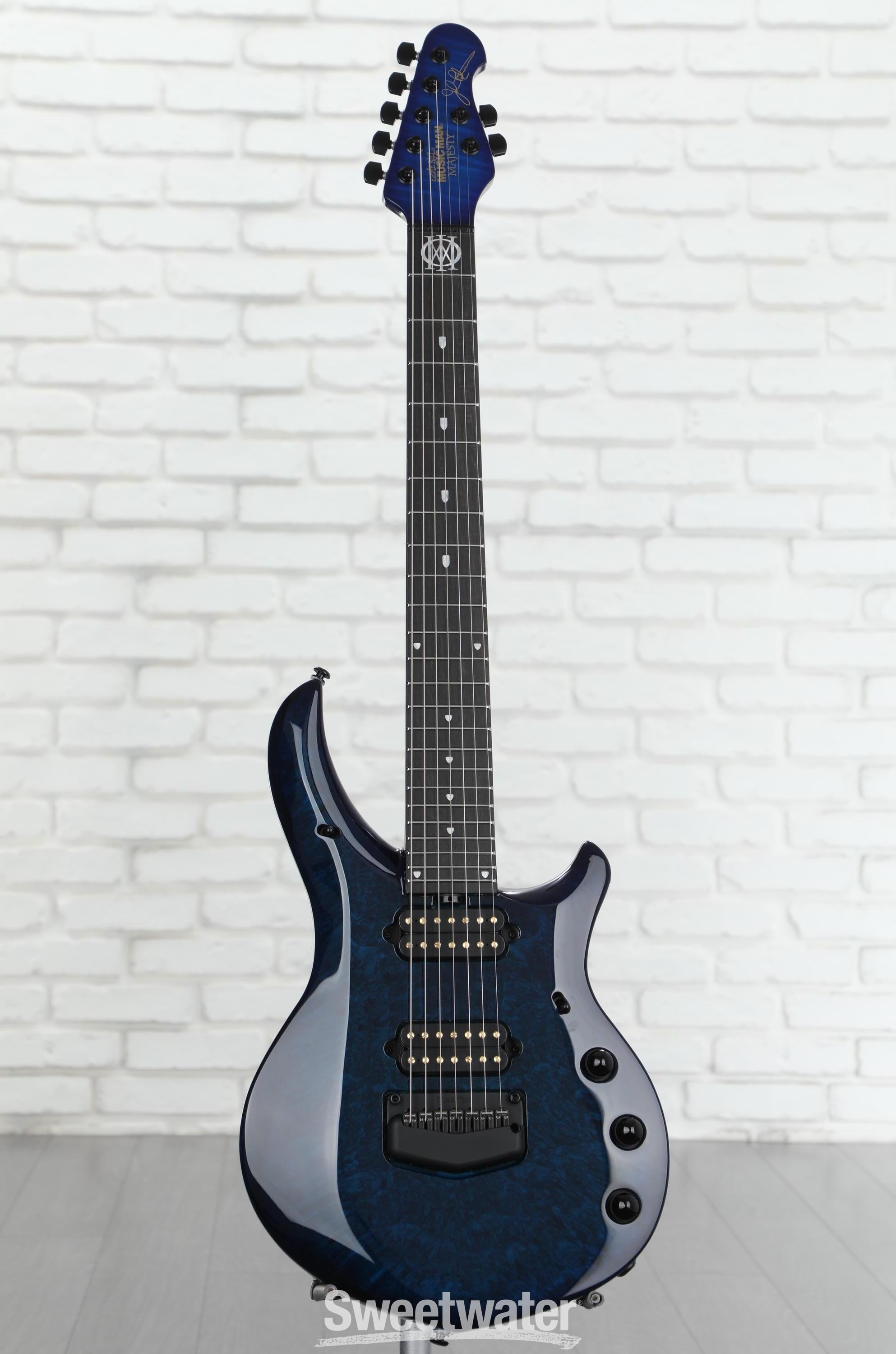 Ernie Ball Music Man BFR John Petrucci Majesty 7 Electric Guitar - Blue ...