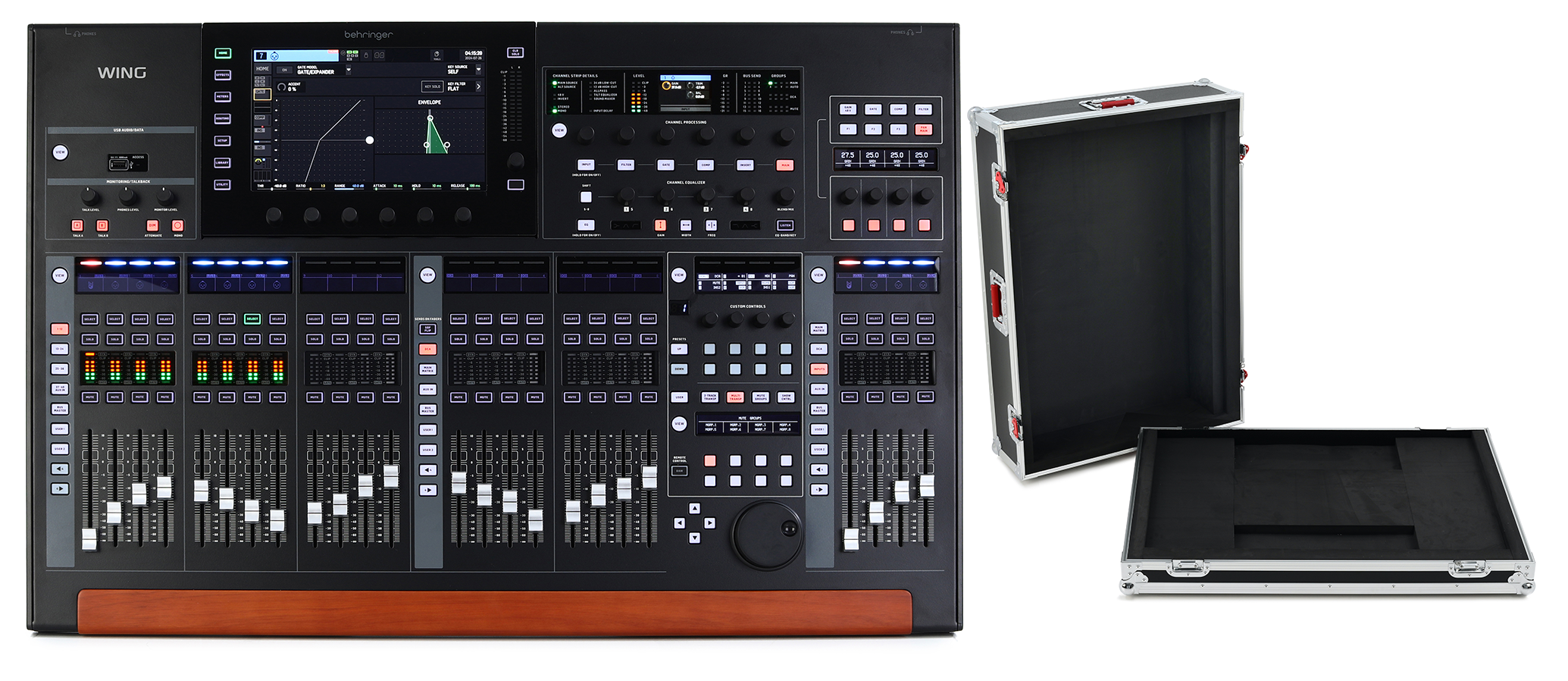 Behringer WING 48-channel Digital Mixer and ATA Case- Black | Sweetwater