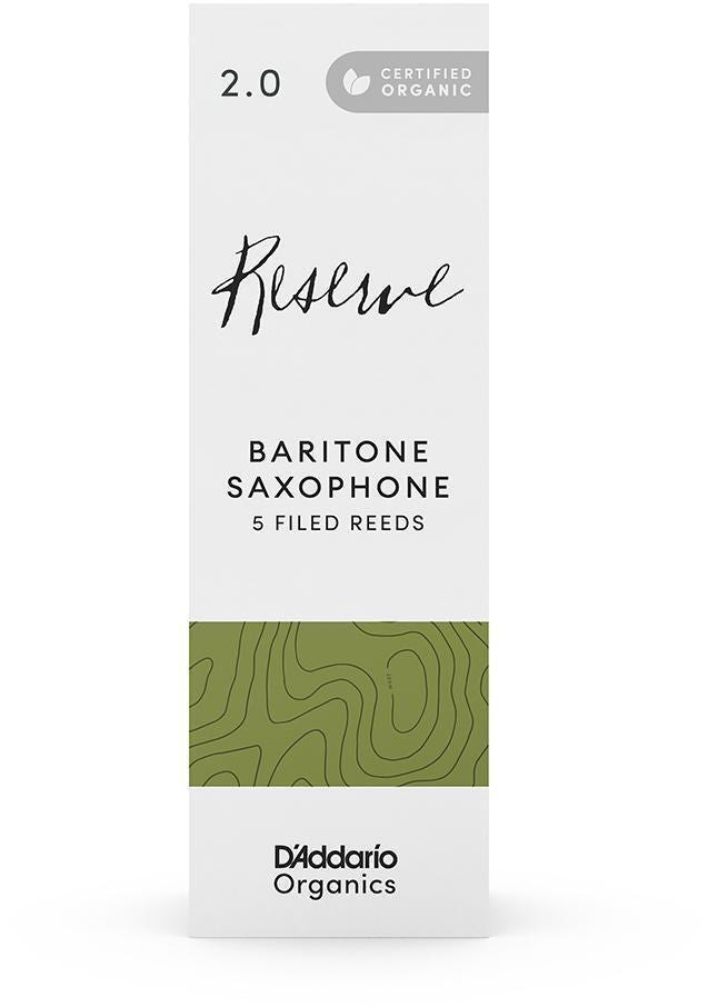 D'Addario Organics Reserve Baritone Saxophone Reeds - 2.0 (5-pack ...