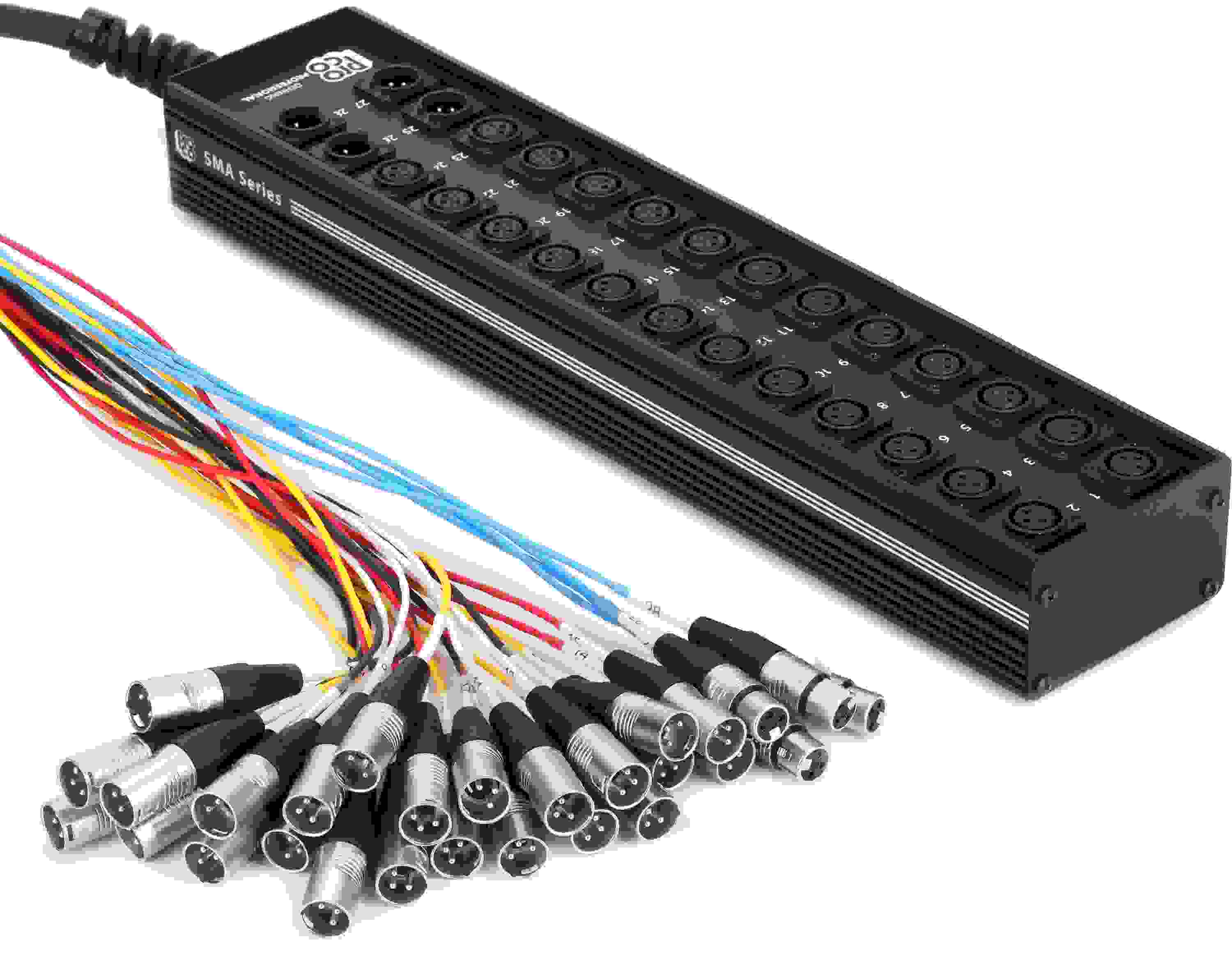 Pro Co SMA2404FBX-150 SMA Series 24x4 Stage Snake with XLR Returns ...