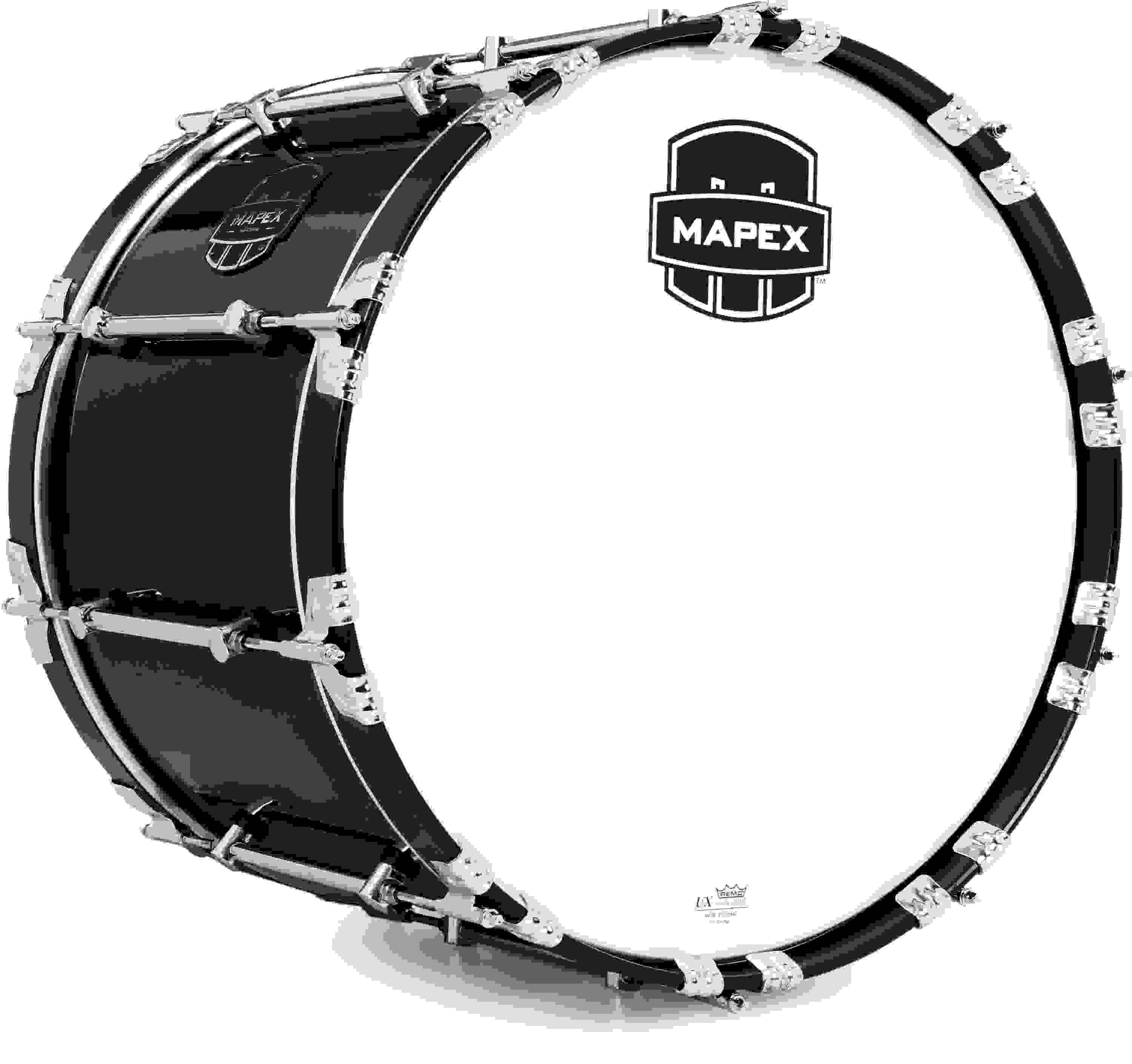 Mapex Quantum Mark II Marching Bass Drum - 14-inch x 20-inch, Gloss Black | Sweetwater