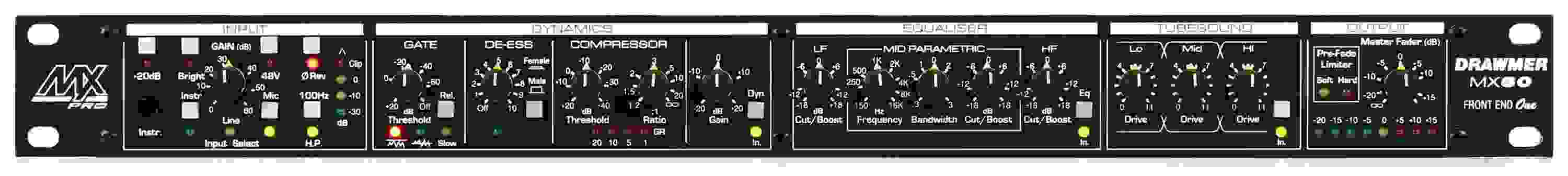 Drawmer MXPro-60 Front End One Channel Strip with Multi-band Tube ...