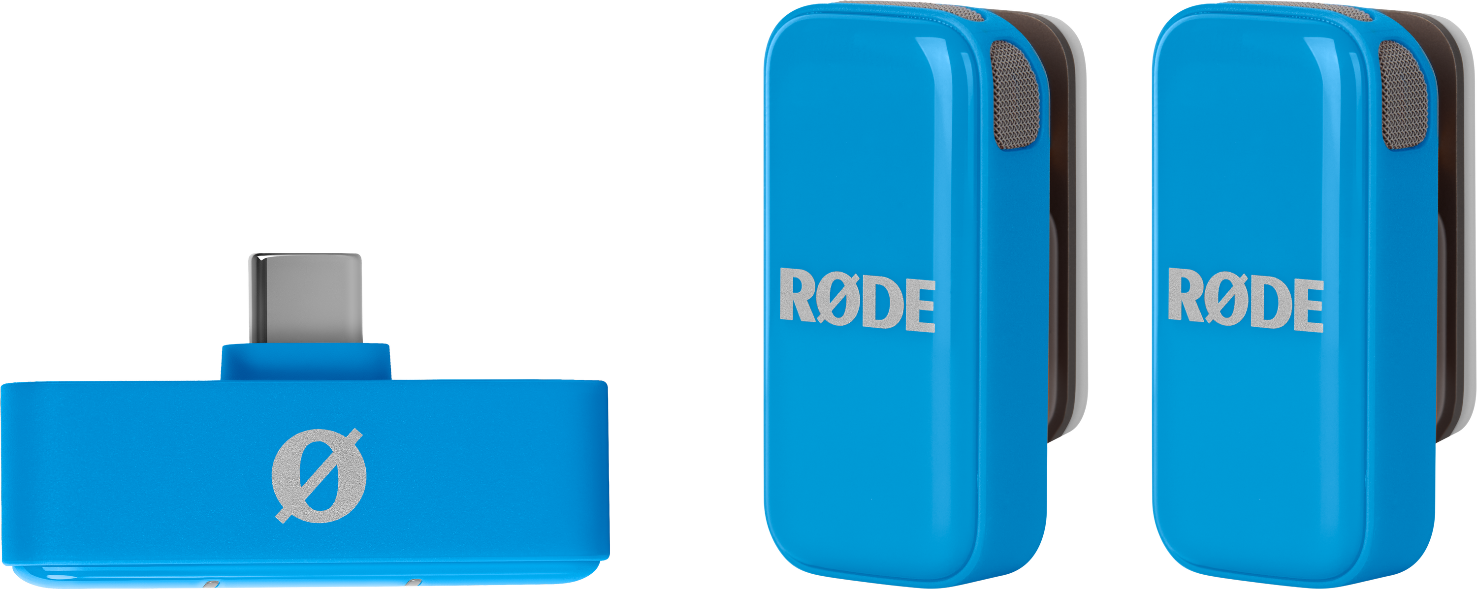 Rode Wireless Micro Microphone Kit - USB-C, Blue | Sweetwater