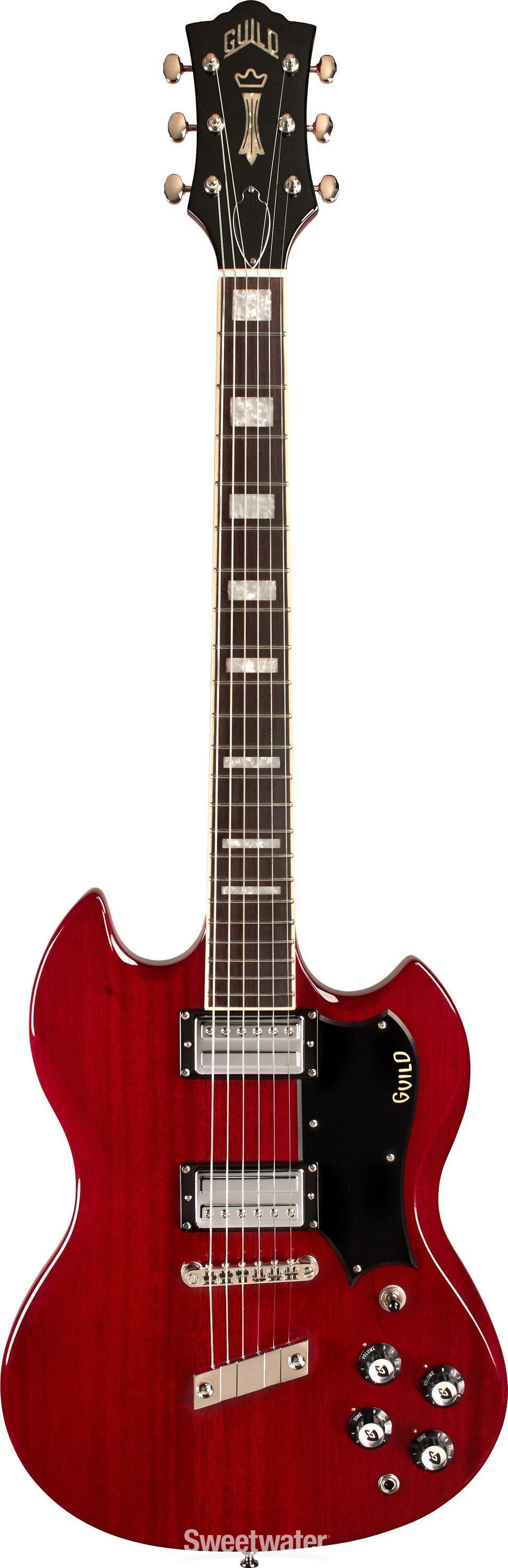Guild Polara Deluxe Electric Guitar - Cherry Red | Sweetwater