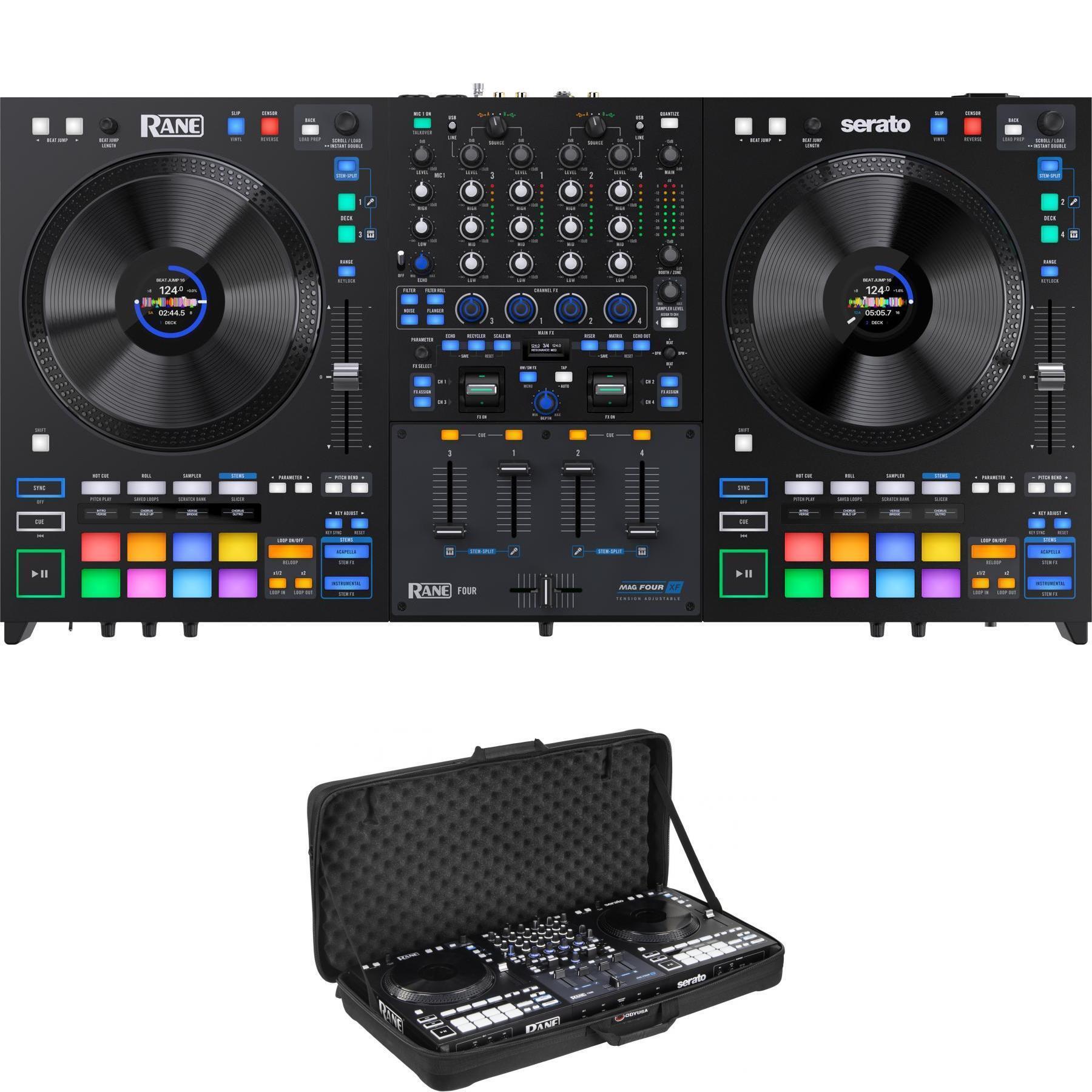 Rane Four 4-channel DJ Controller and Odyssey Molded Soft Case | Sweetwater