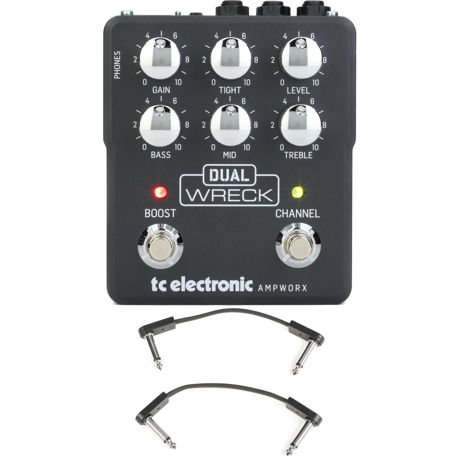 TC Electronic Ampworx Dual Wreck Preamp Pedal with EBS Patch Cables ...