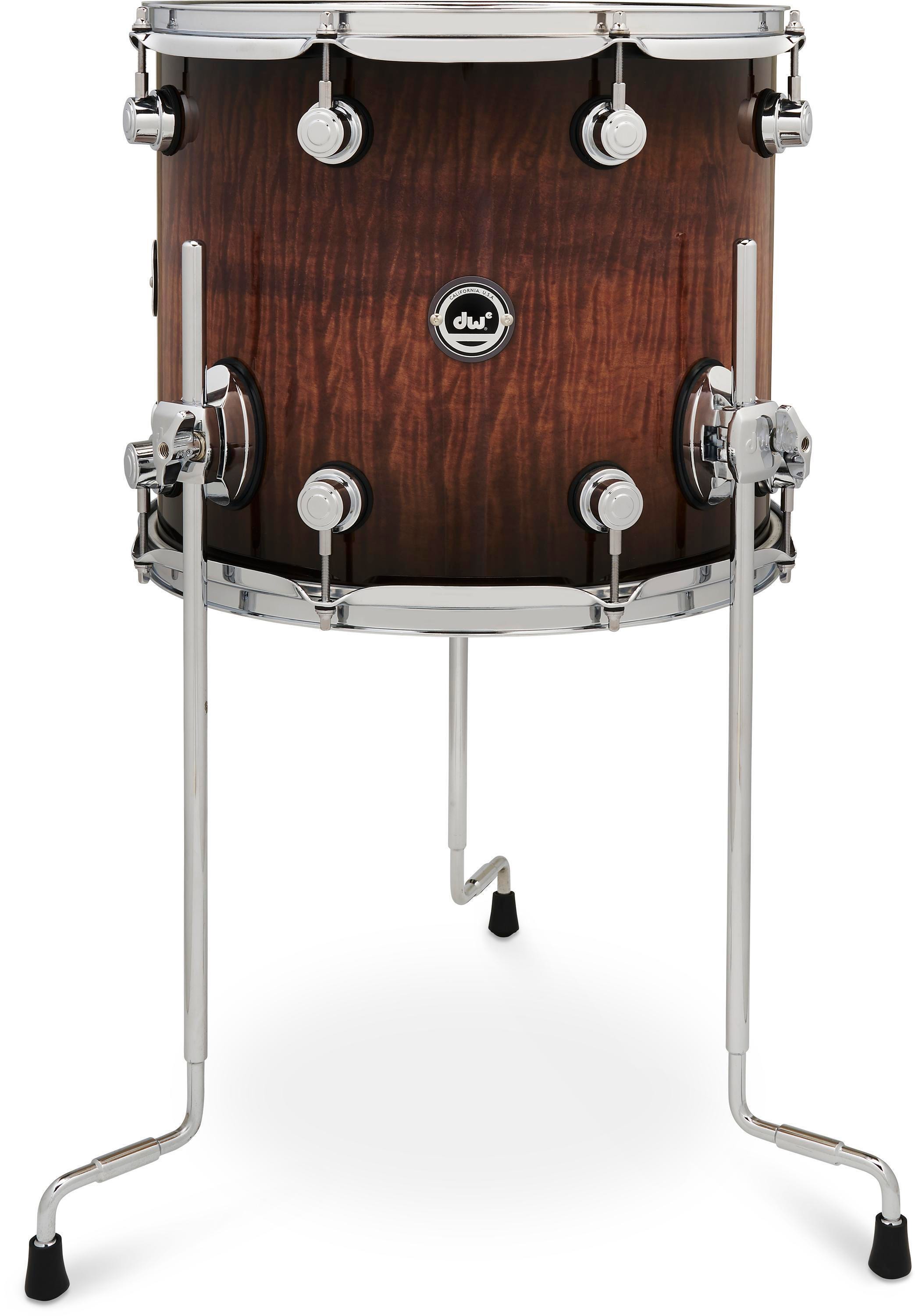 DW DWe e33 Floor Tom - 12 inch x 14 inch, Curly Maple Burst Exotic ...