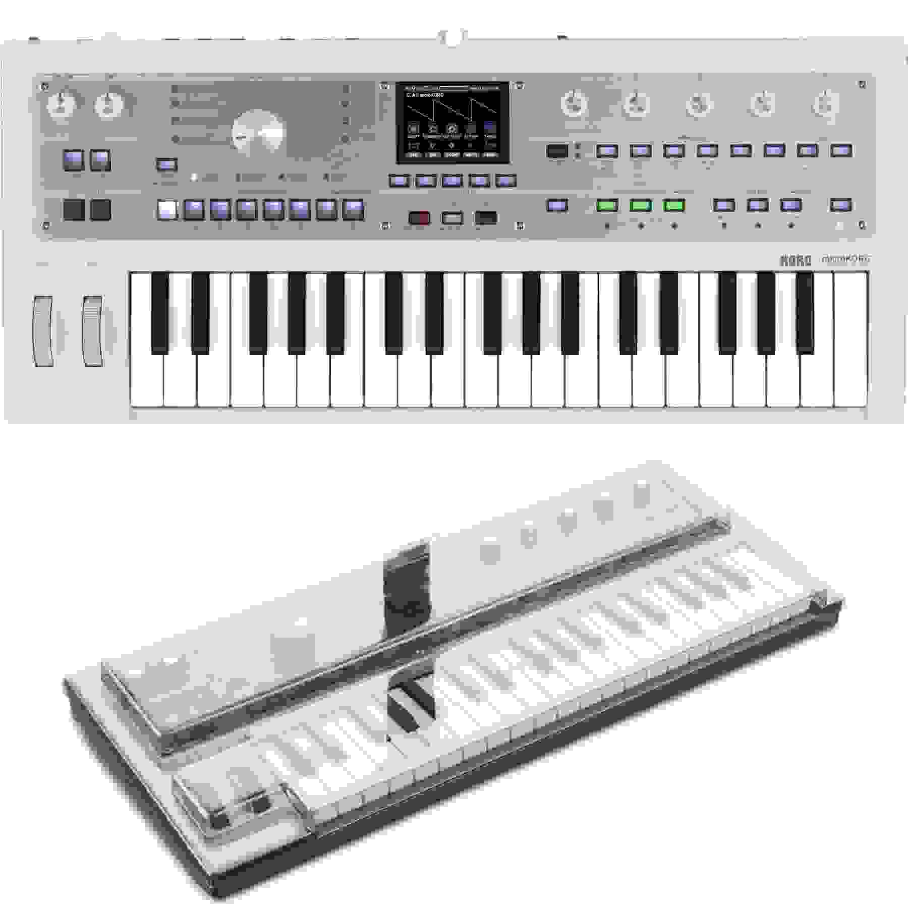 Korg microKORG 2 37-key Virtual Analog Synthesizer with Decksaver - Limited-edition White ...
