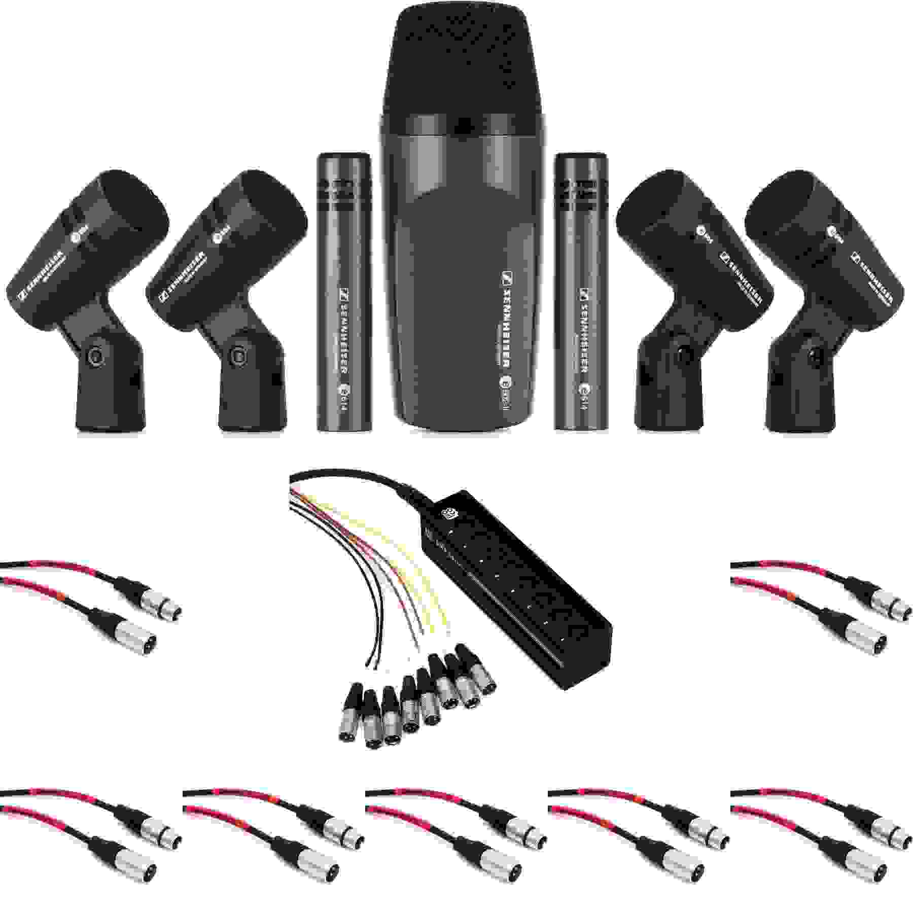 Sennheiser e600 Drum Microphone Kit with Snake and Cables | Sweetwater