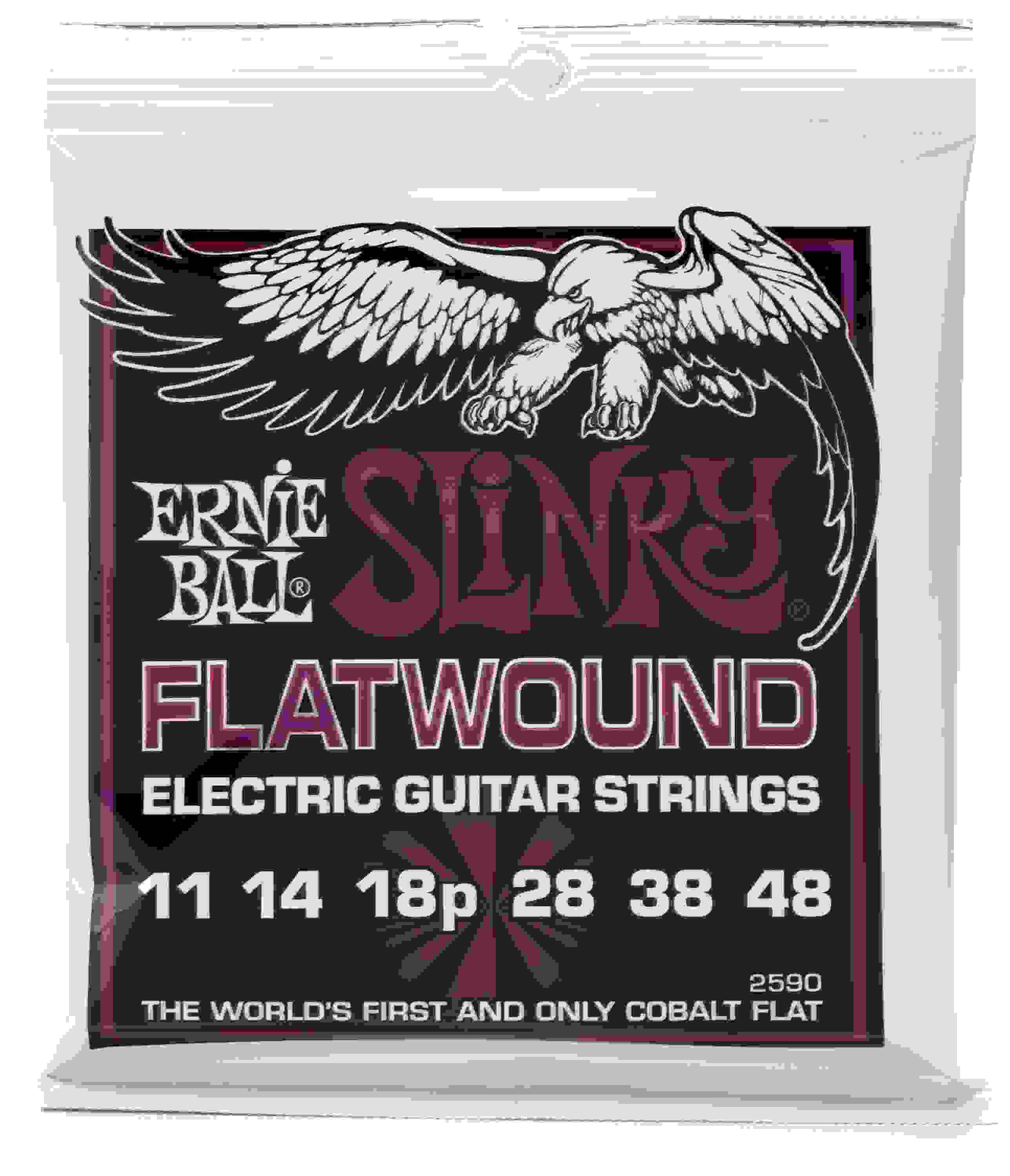 Ernie Ball 2590 Power Slinky Flatwound Electric Guitar Strings - .011-.048 | Sweetwater