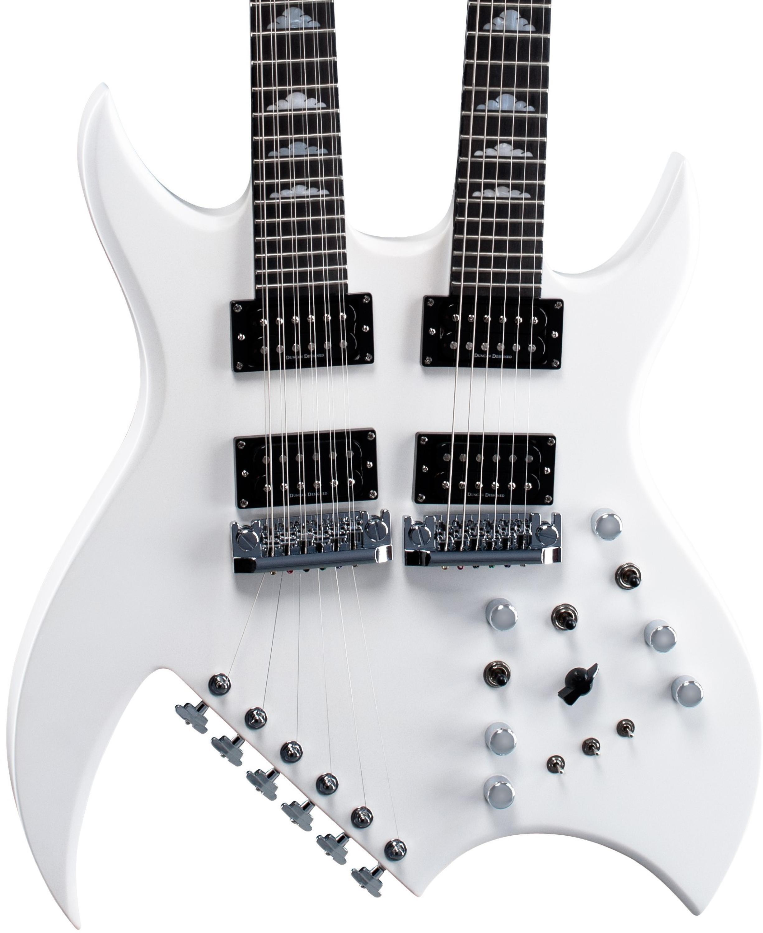 B.C. Rich Rich B Legacy Double-neck Electric Guitar - White | Sweetwater