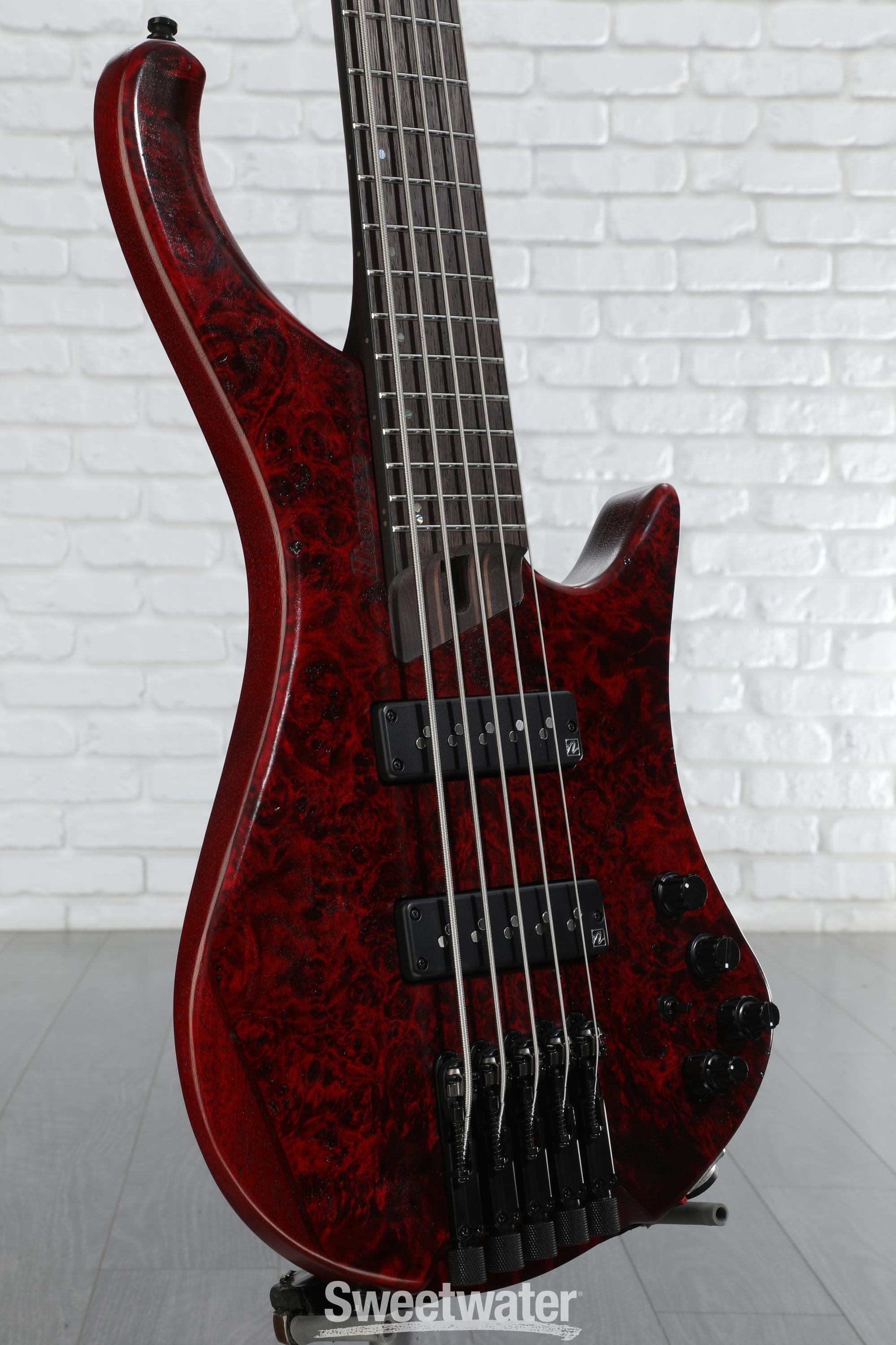 Ibanez EHB Ergonomic Headless 5-string Bass Guitar - Stained Wine Red ...