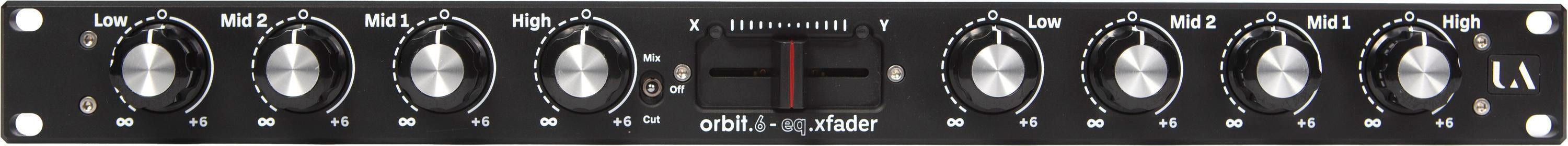 Union Audio Orbit.6 EQ/Xfader Rackmounted Dual 4-band Isolator with Crossfader - Black | Sweetwater
