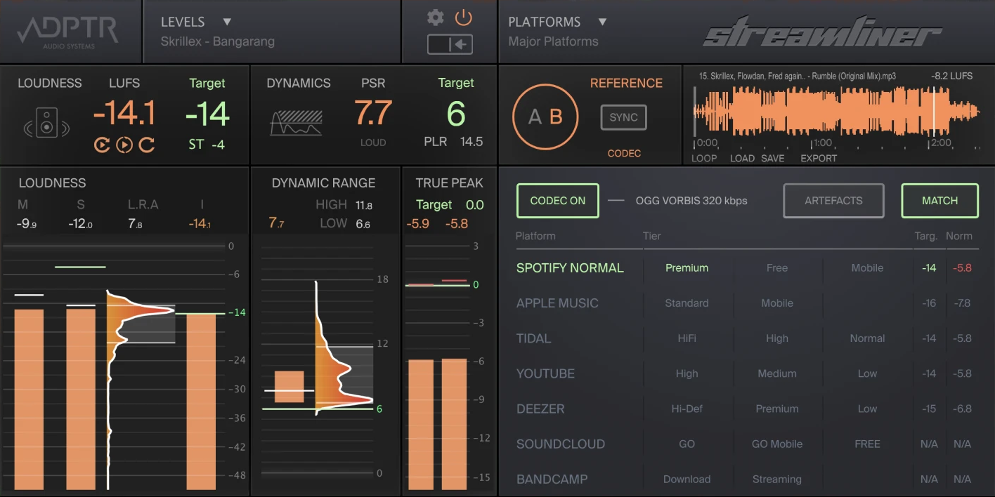 ADPTR Audio Streamliner Loudness Optimization & Reference Plug-in ...