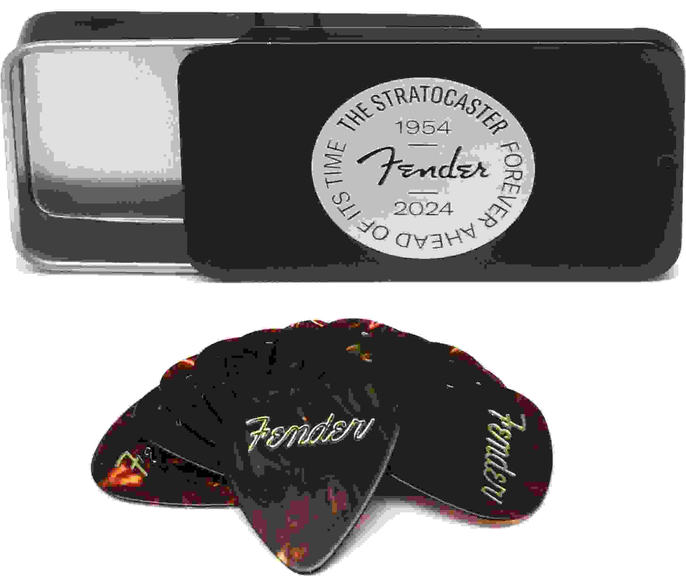 Fender 70th Anniversary Pick Tin - Medium, 12-pack | Sweetwater