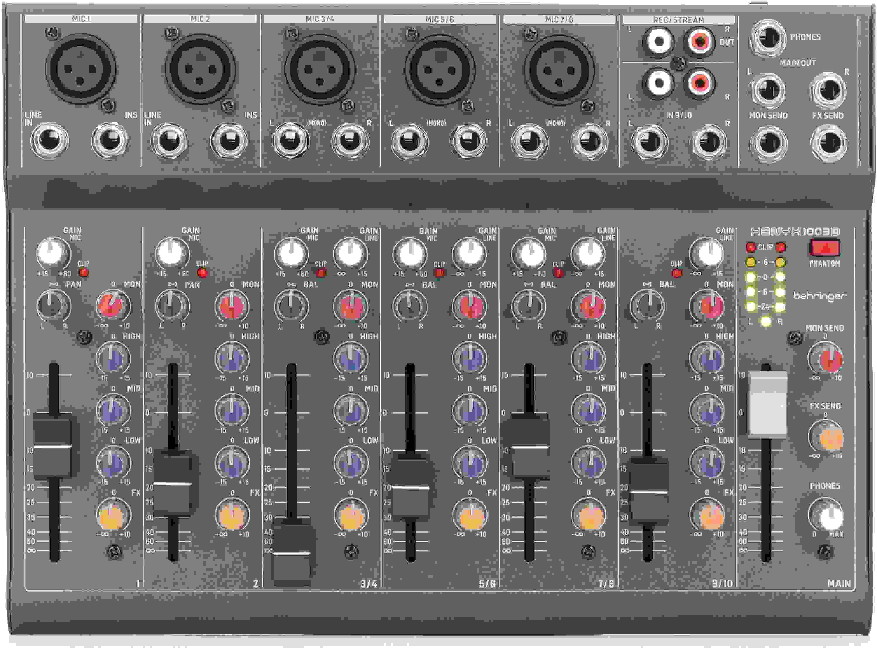 Behringer Xenyx X1003B Premium Analog Mixer with 5 Mic Preamps and ...