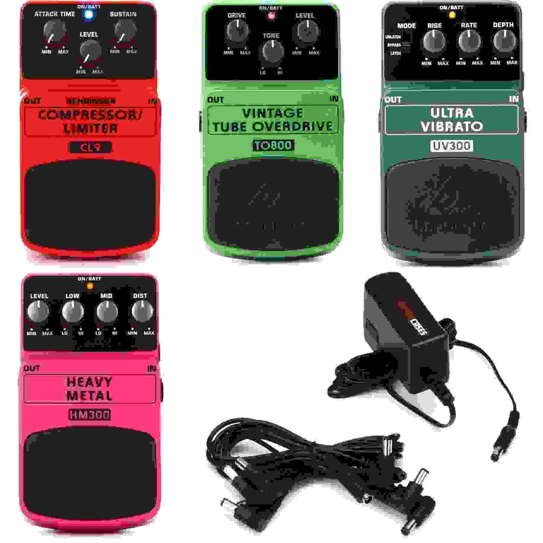 Behringer Guitar Pedal 4-pack with Power Supply | Sweetwater