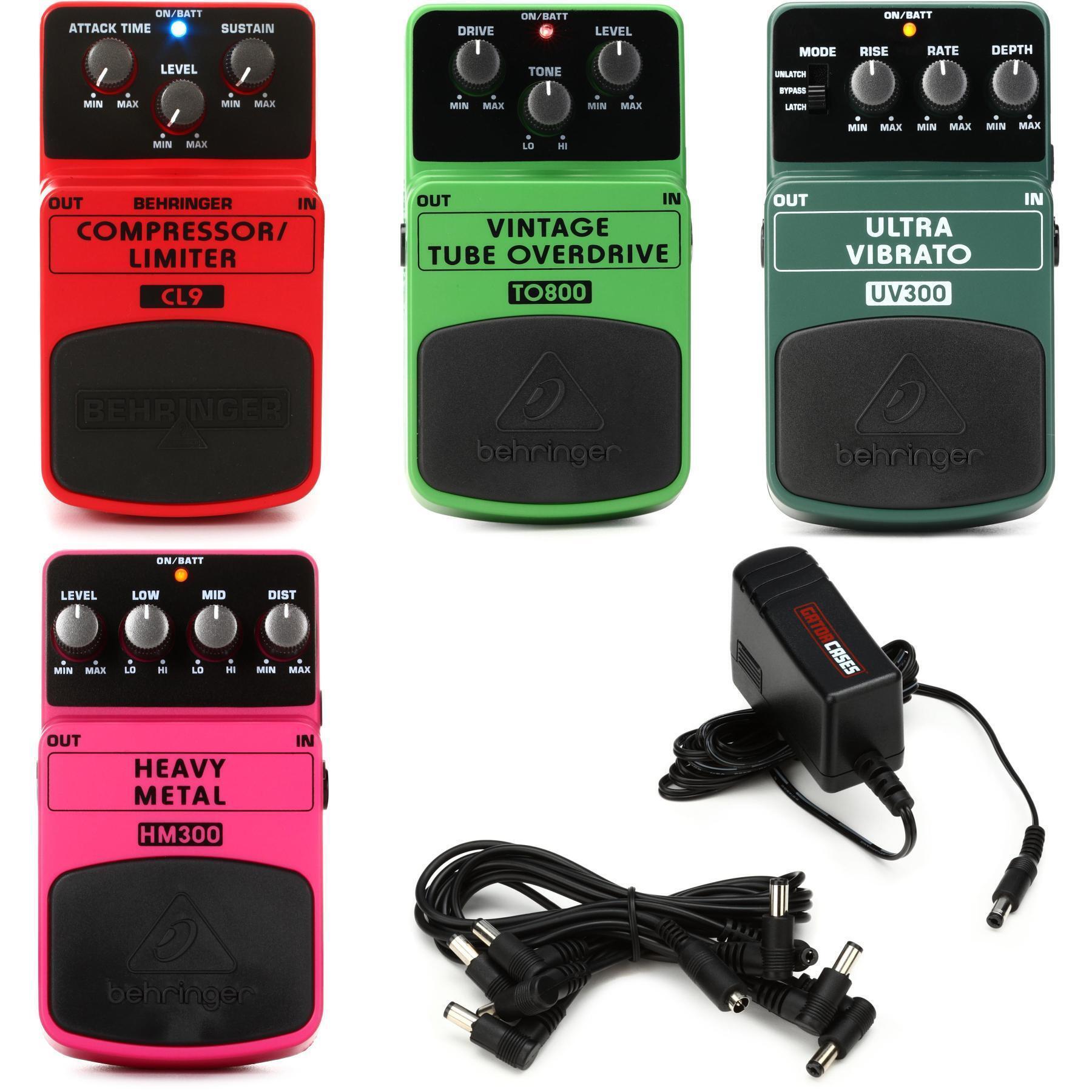Behringer Guitar Pedal 4-pack with Power Supply | Sweetwater