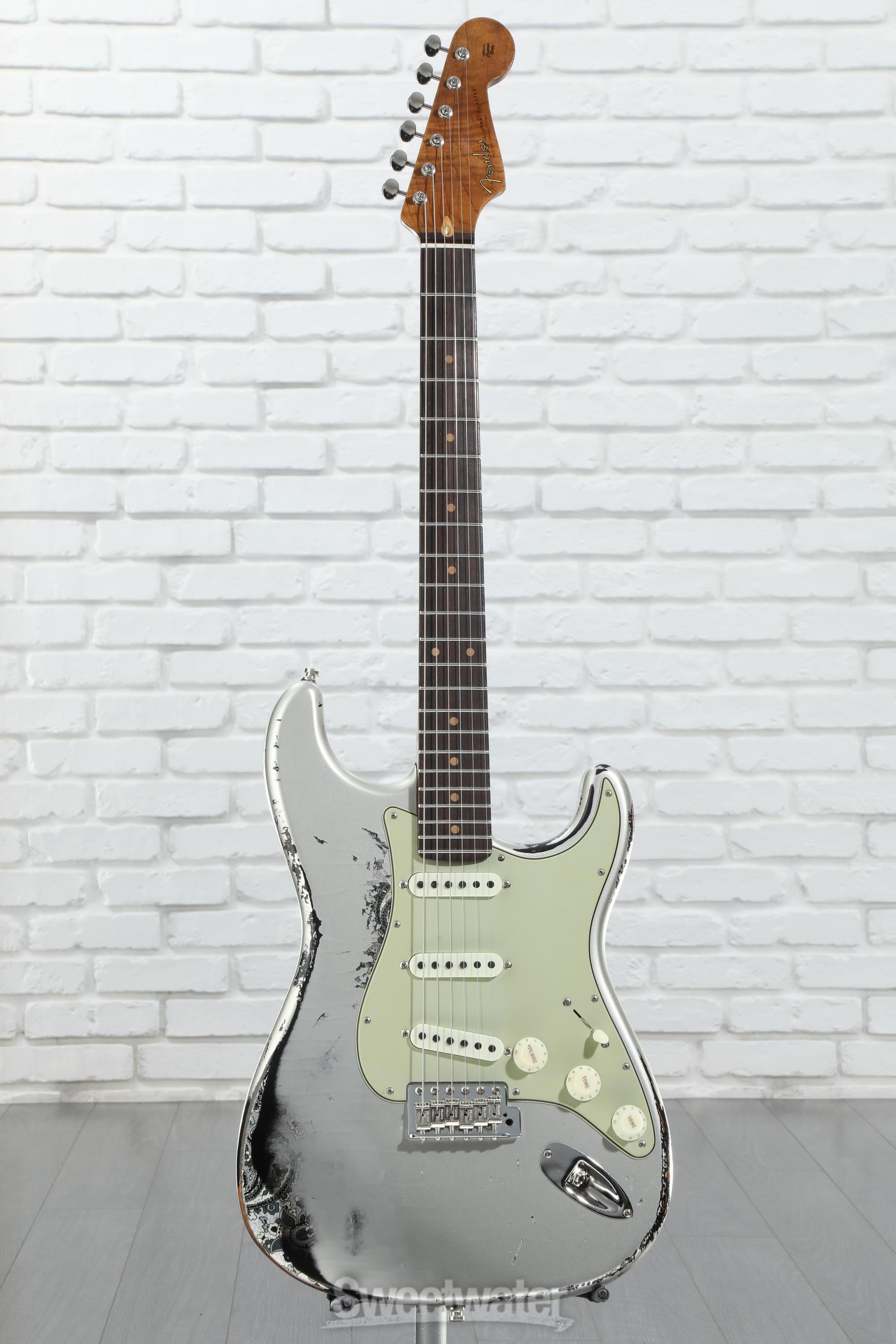Fender Custom Shop GT11 Stratocaster Electric Guitar - Inca Silver over ...