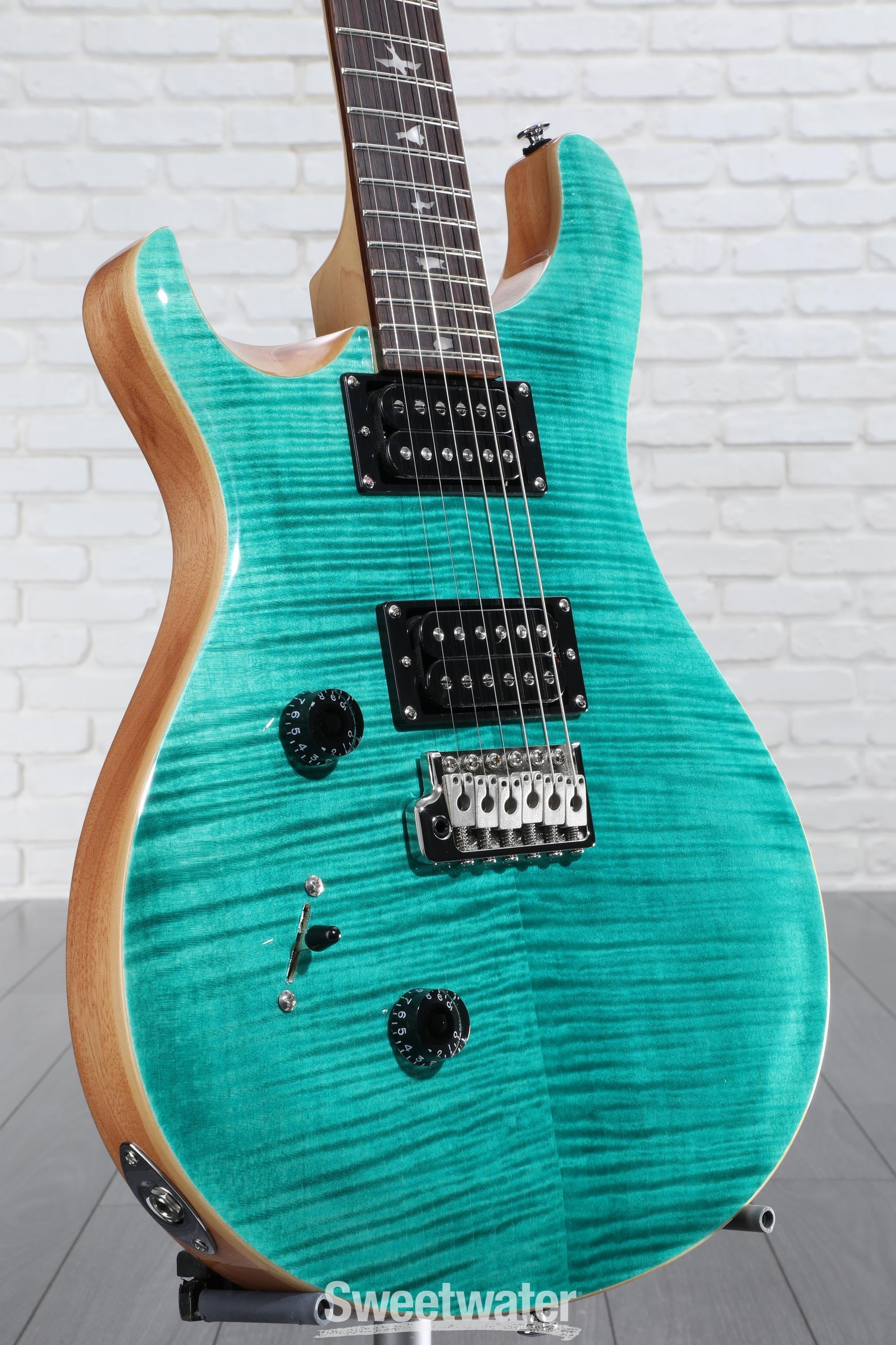 PRS SE Custom 24 Left-handed Electric Guitar - Turquoise | Sweetwater