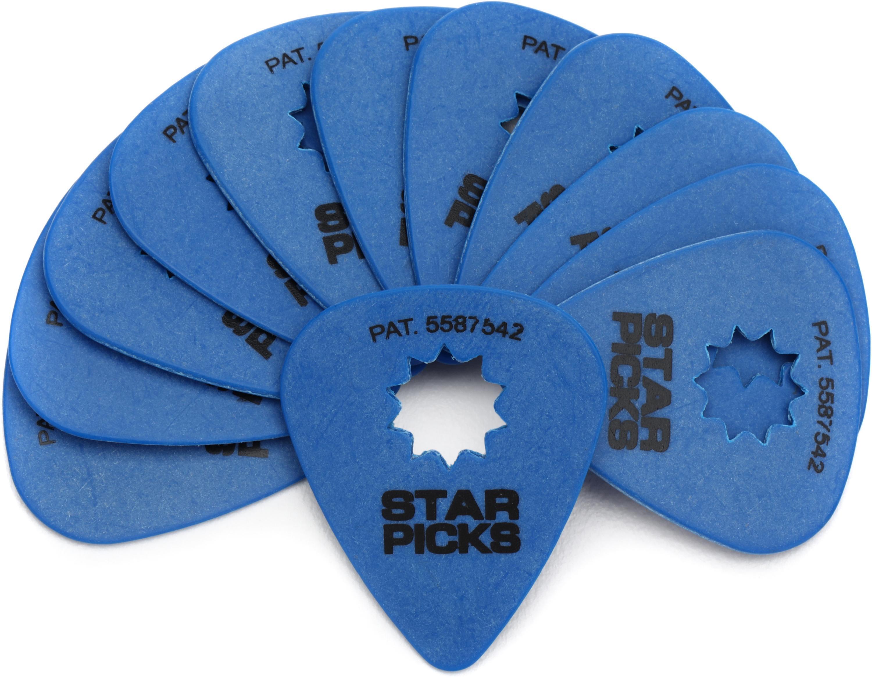 Cleartone Everly Star Picks - 1.0mm, Blue, 12-pack | Sweetwater