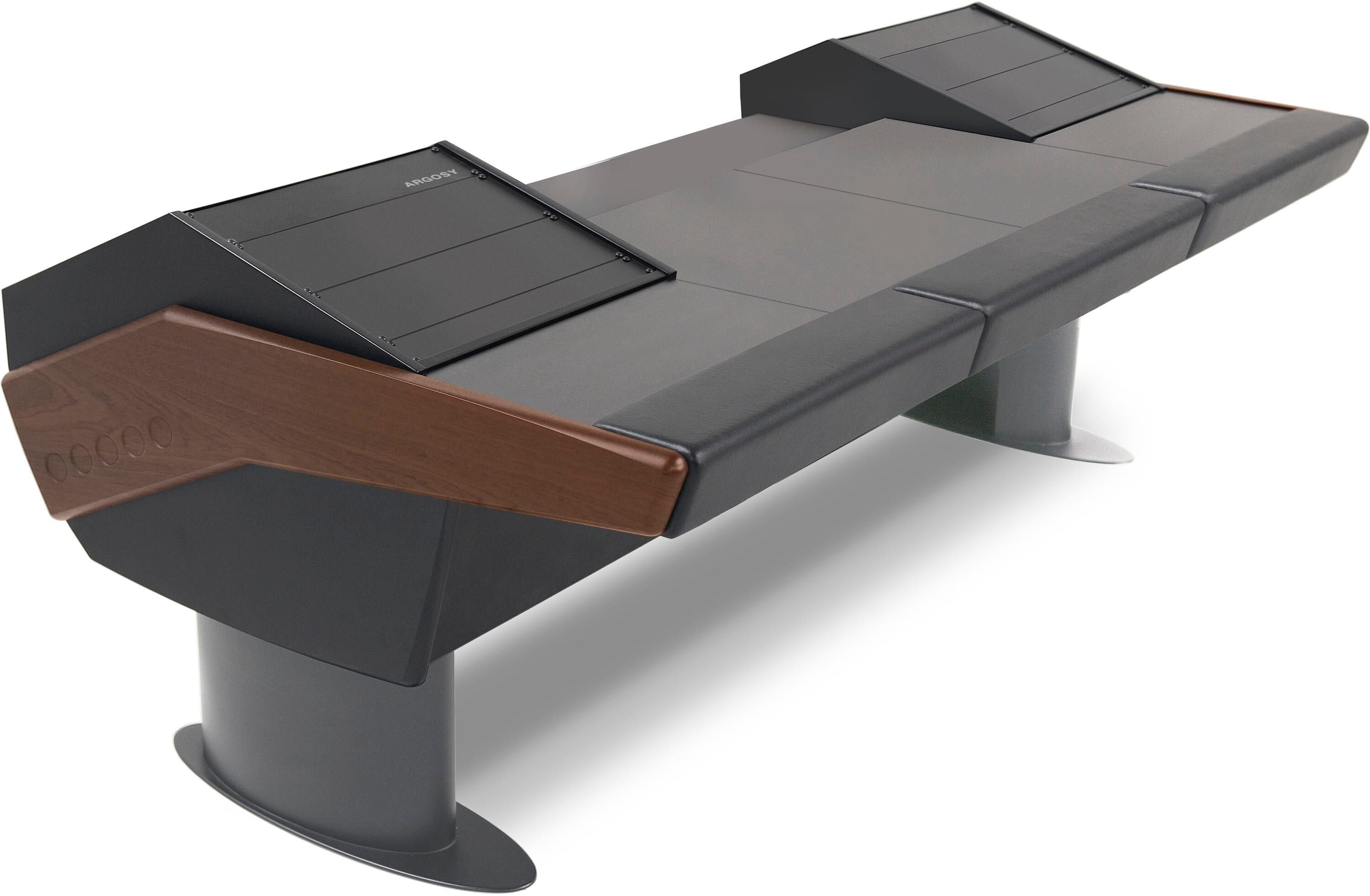 Argosy GV-30 Universal Console Desk with Left and Right Racks - Mahogany Trim | Sweetwater