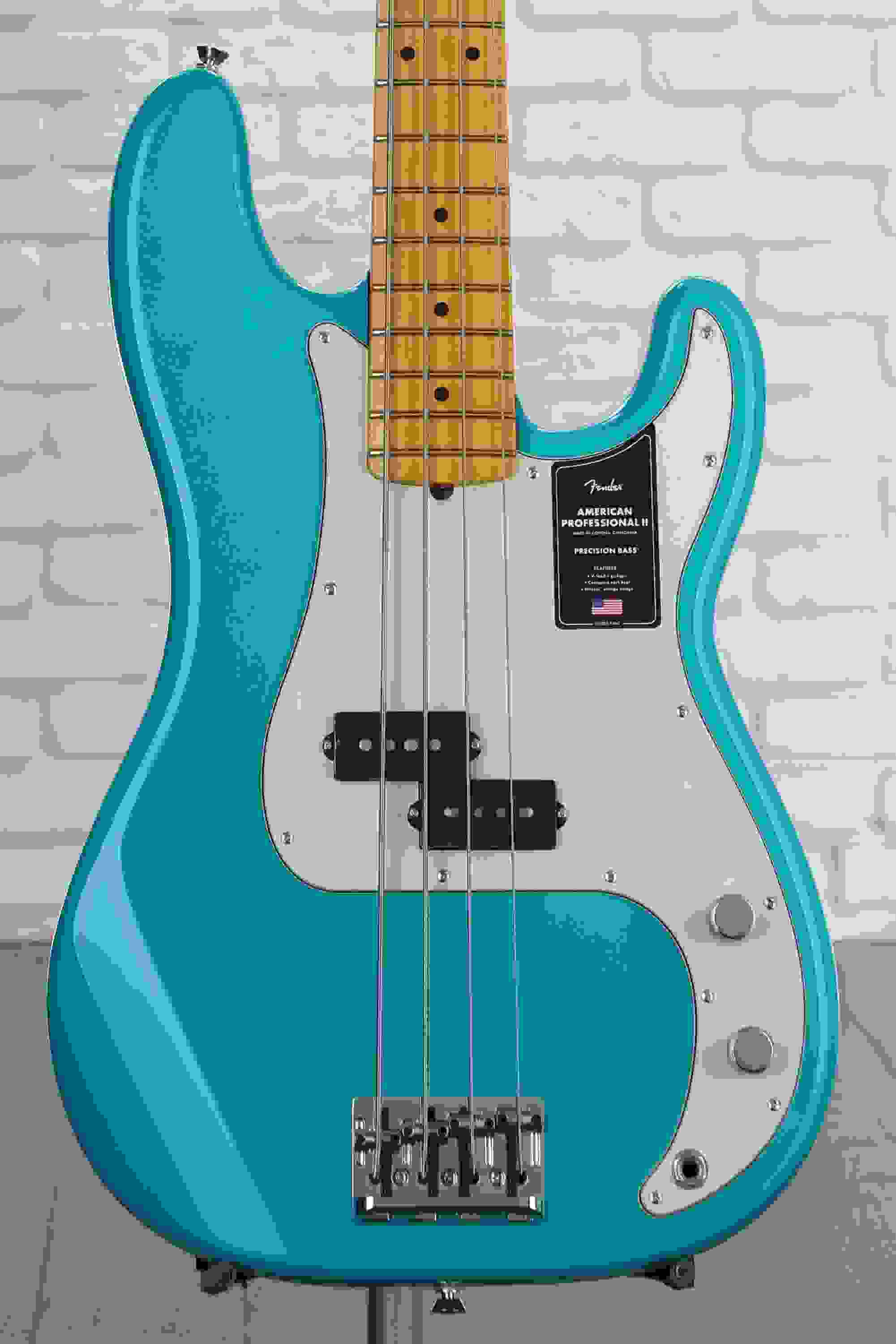 Fender American Professional II Precision Bass - Miami Blue with Maple ...