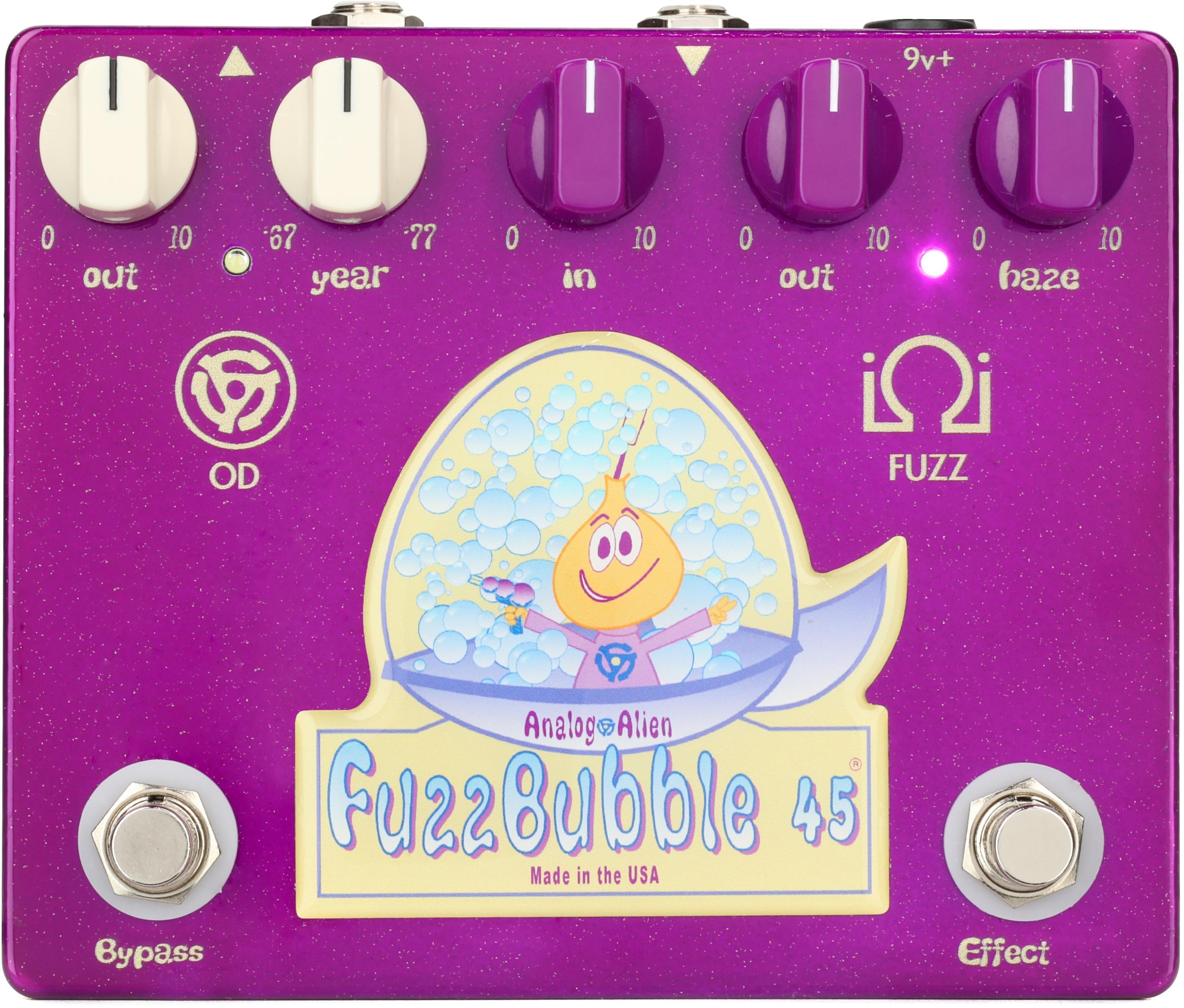 Analog Alien Fuzzbubble-45 Overdrive and Fuzz Pedal | Sweetwater
