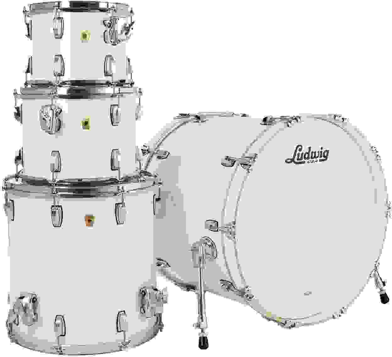 Ludwig Classic Maple 4-piece Shell Pack - White Cortex | Sweetwater