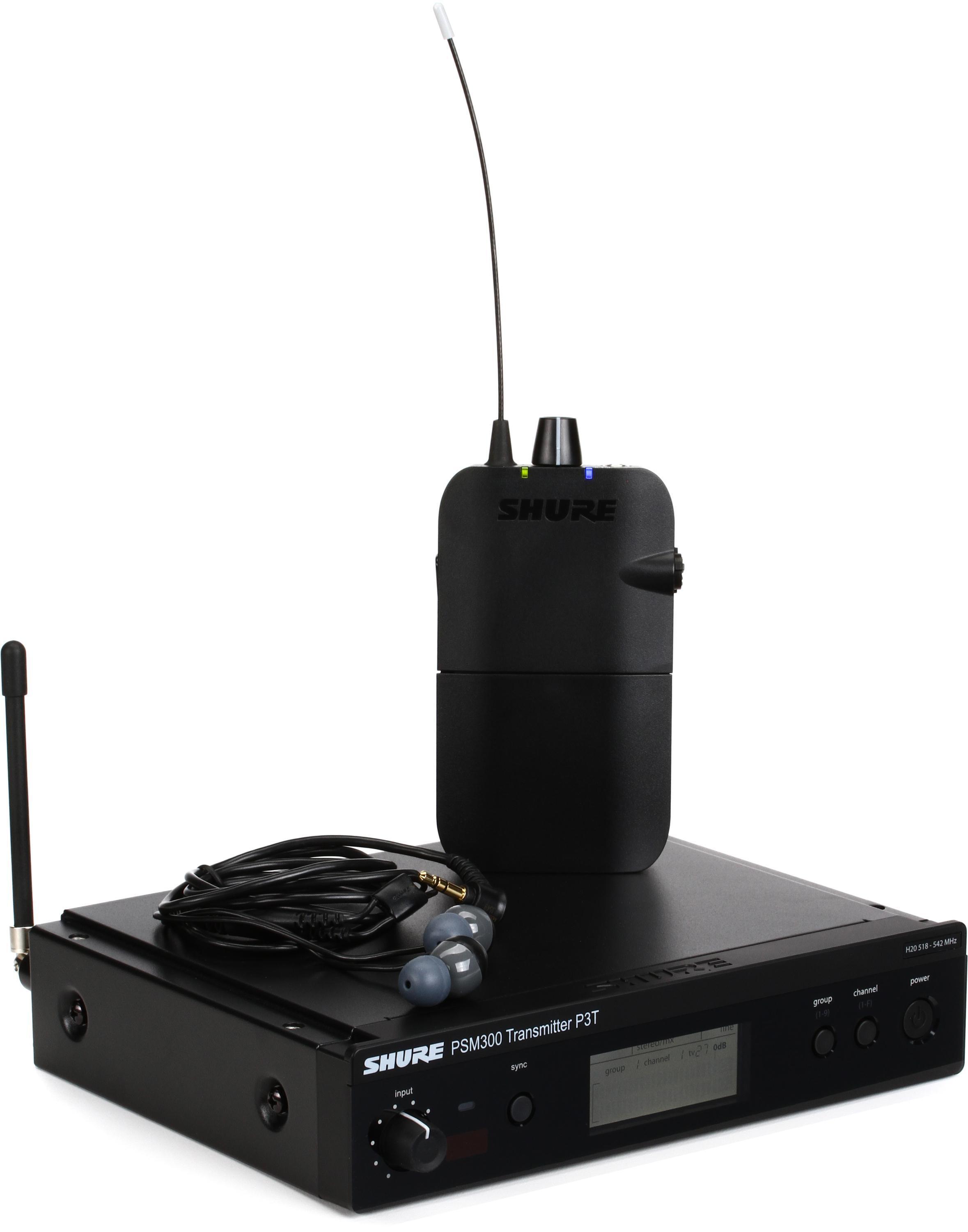 Shure PSM300 P3TR112GR Wireless In-ear Monitor System - H20 Band ...