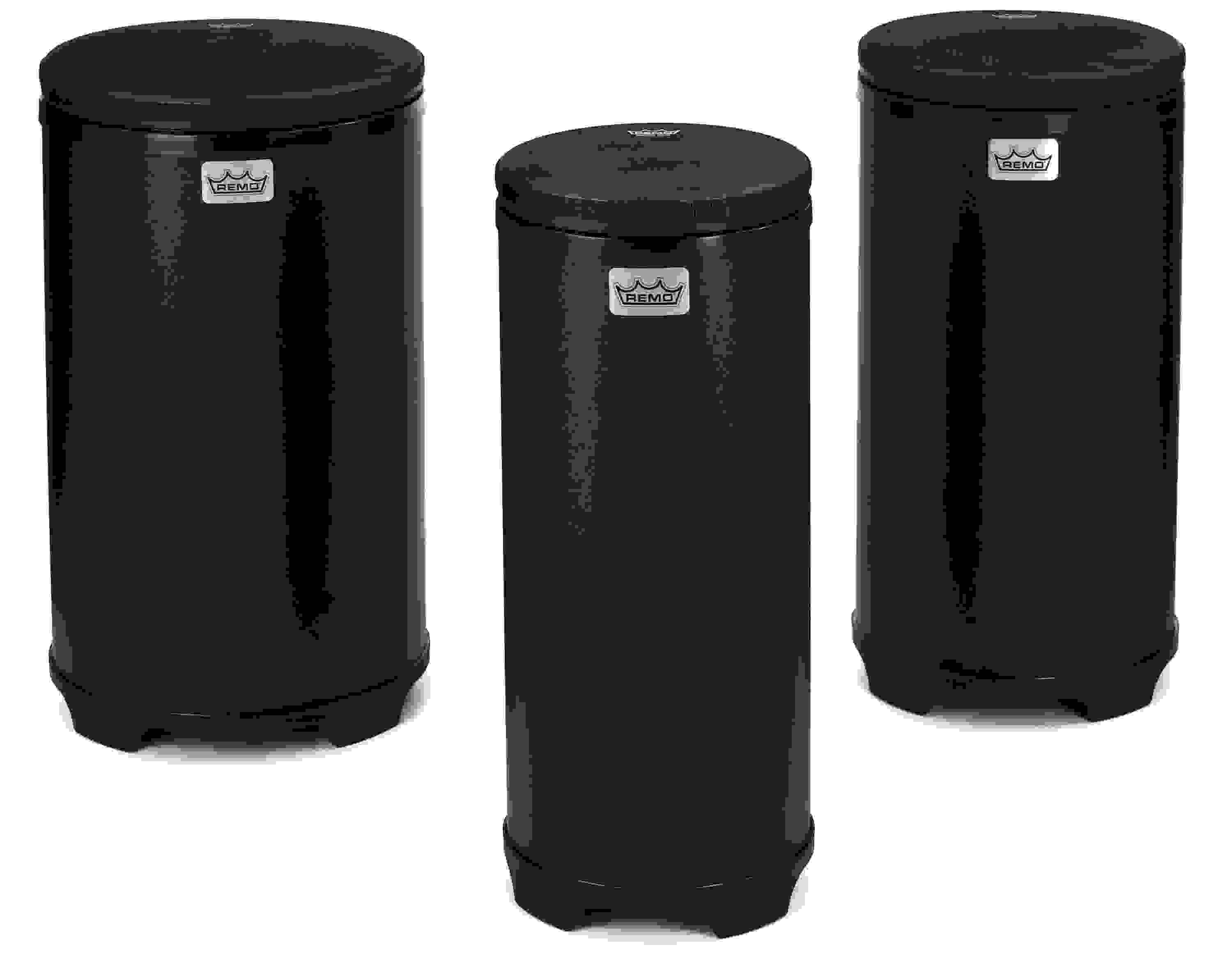 Remo Festival Drum Tubano Nested Set - Black Matte | Sweetwater