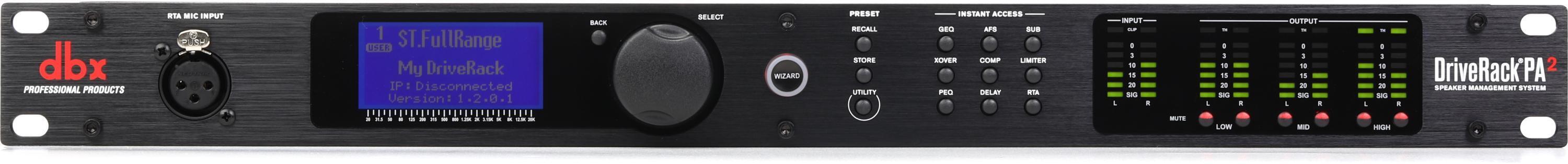 dbx DriveRack PA2 Complete Loudspeaker Management System | Sweetwater