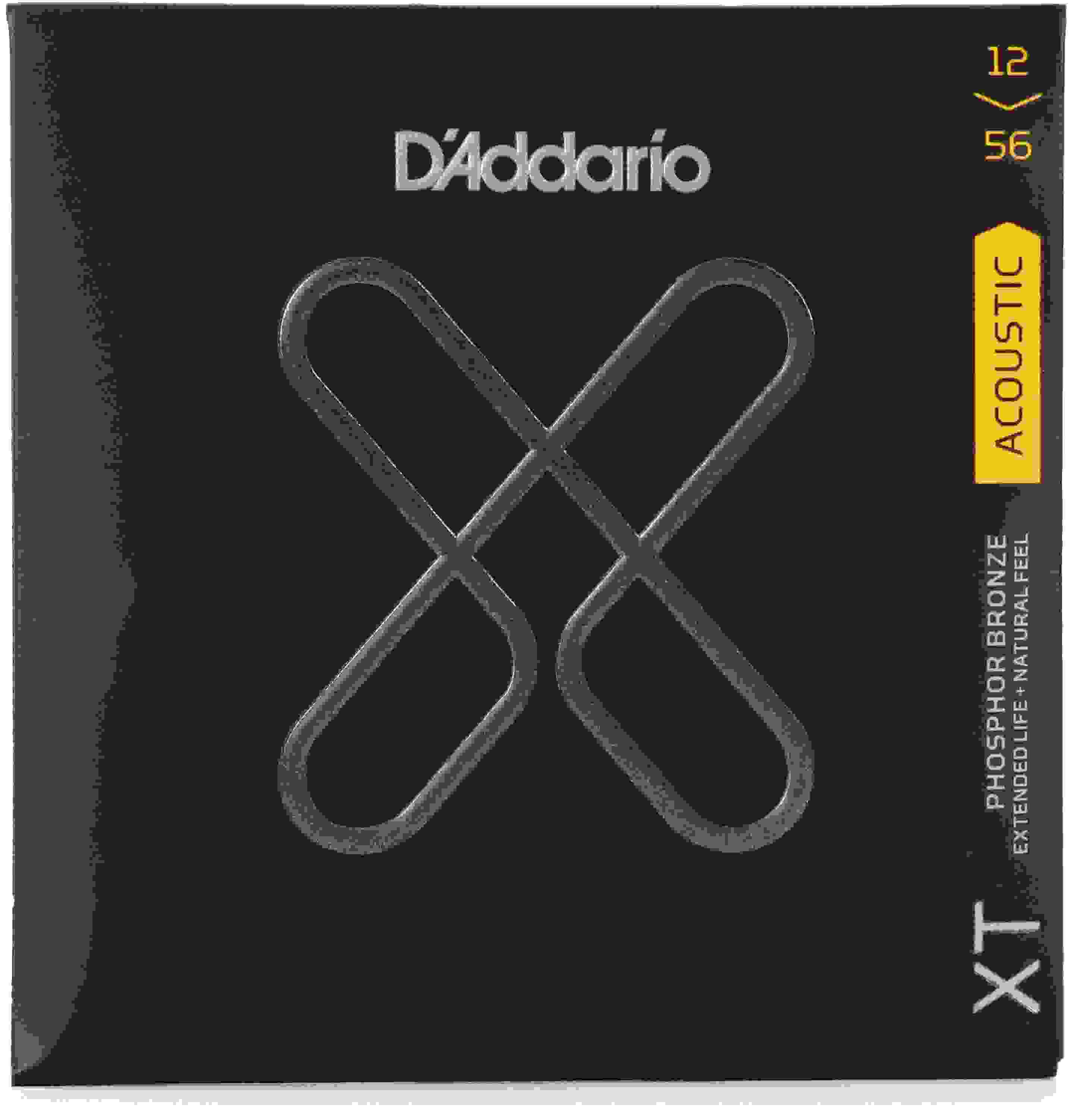 D'Addario XTAPB1256 XT Phosphor Bronze Coated Acoustic Guitar Strings ...