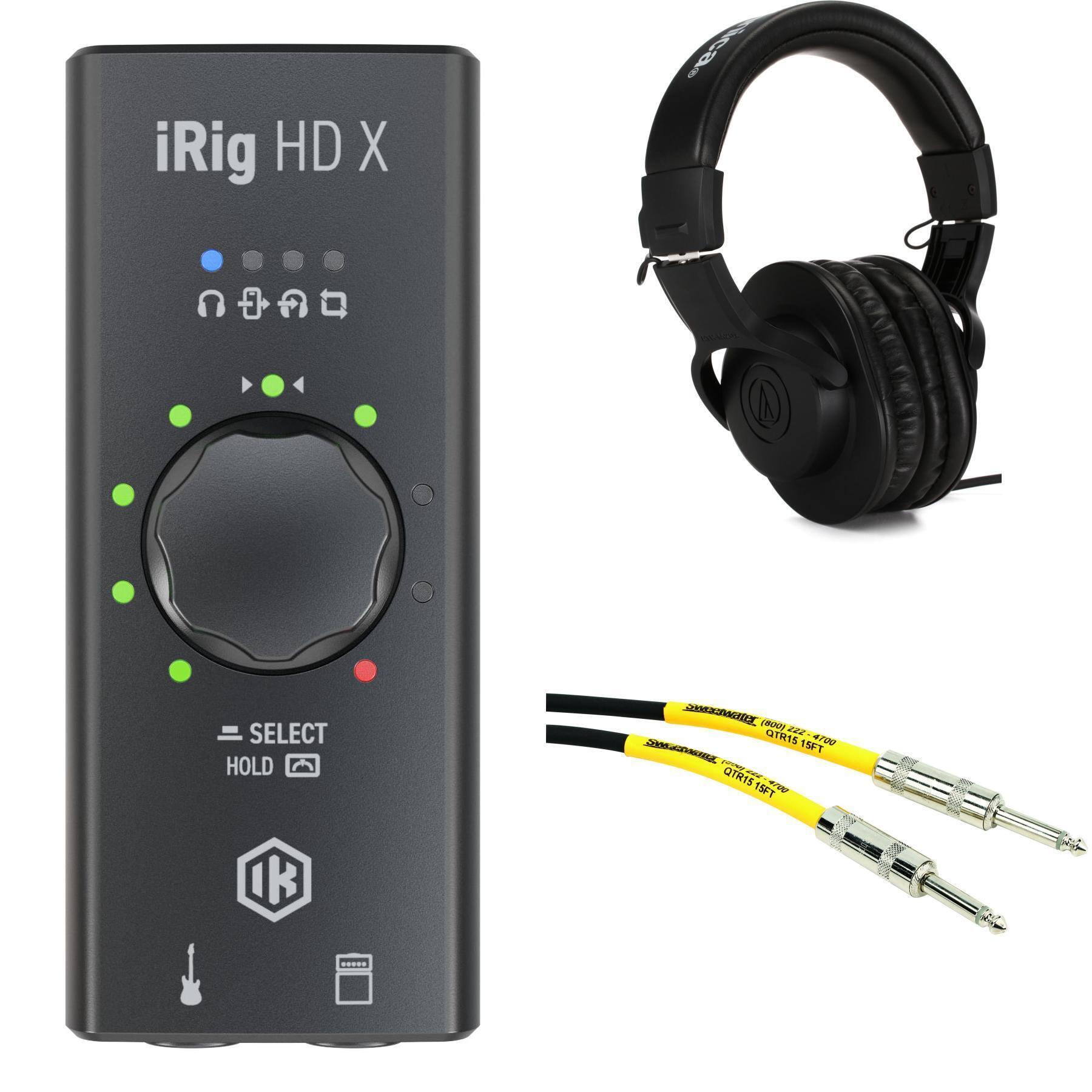 IK Multimedia iRig HD X Guitar Interface with Headphones | Sweetwater