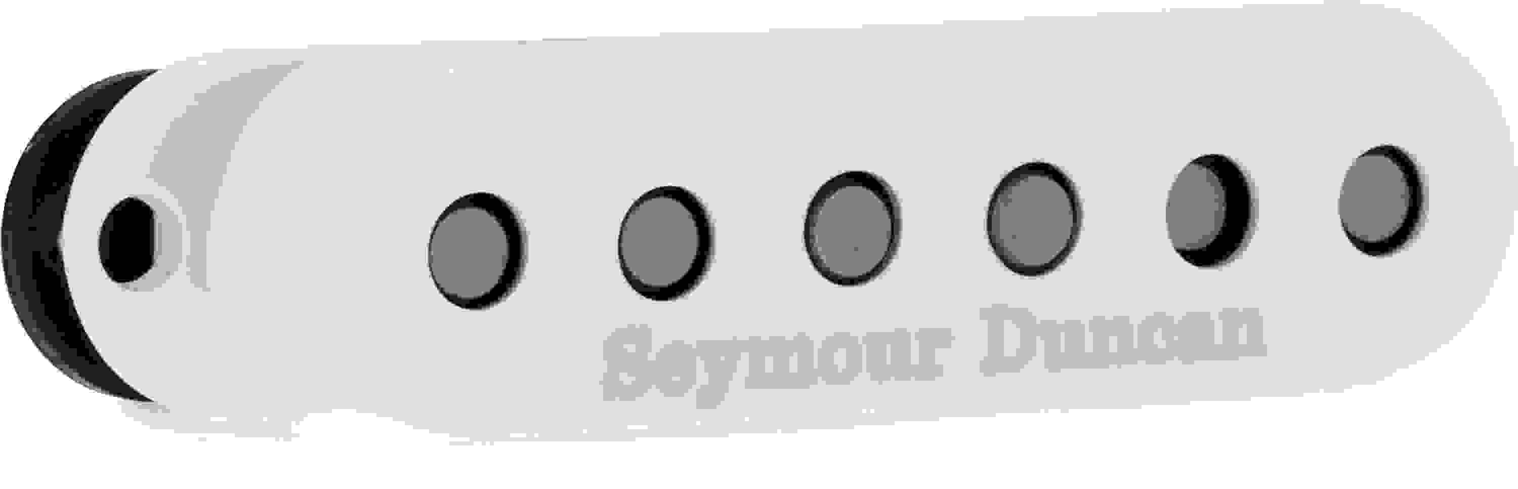 Seymour Duncan SSL-5 Custom Staggered Pole Neck/Bridge/Middle Strat Single Coil Pickup - White ...