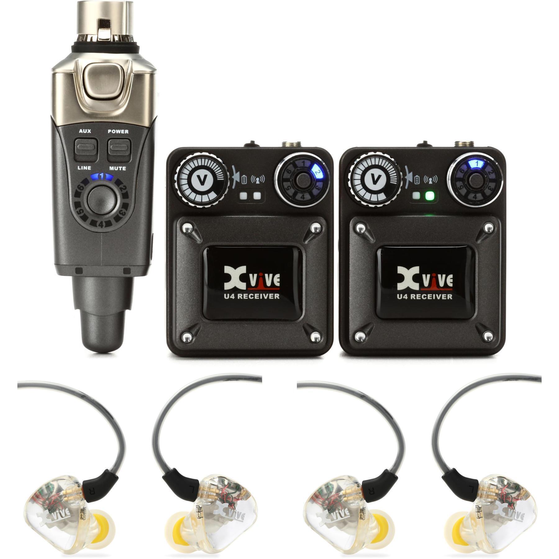 Xvive U4R2 Wireless In-Ear Monitoring System with 2 Receivers and ...