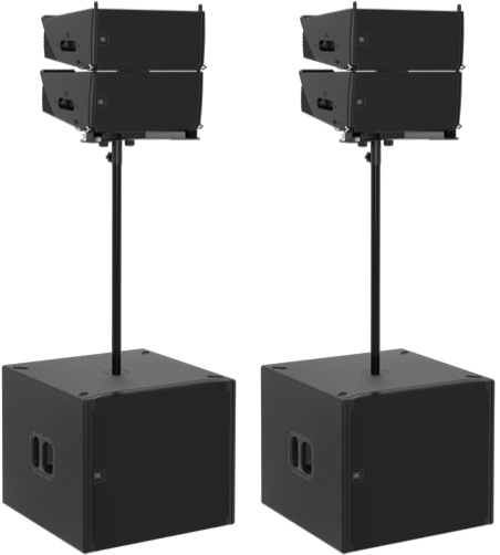 JBL SRX906LA 4 Powered Line Array 2 Powered Subwoofer Ground PA System | Sweetwater