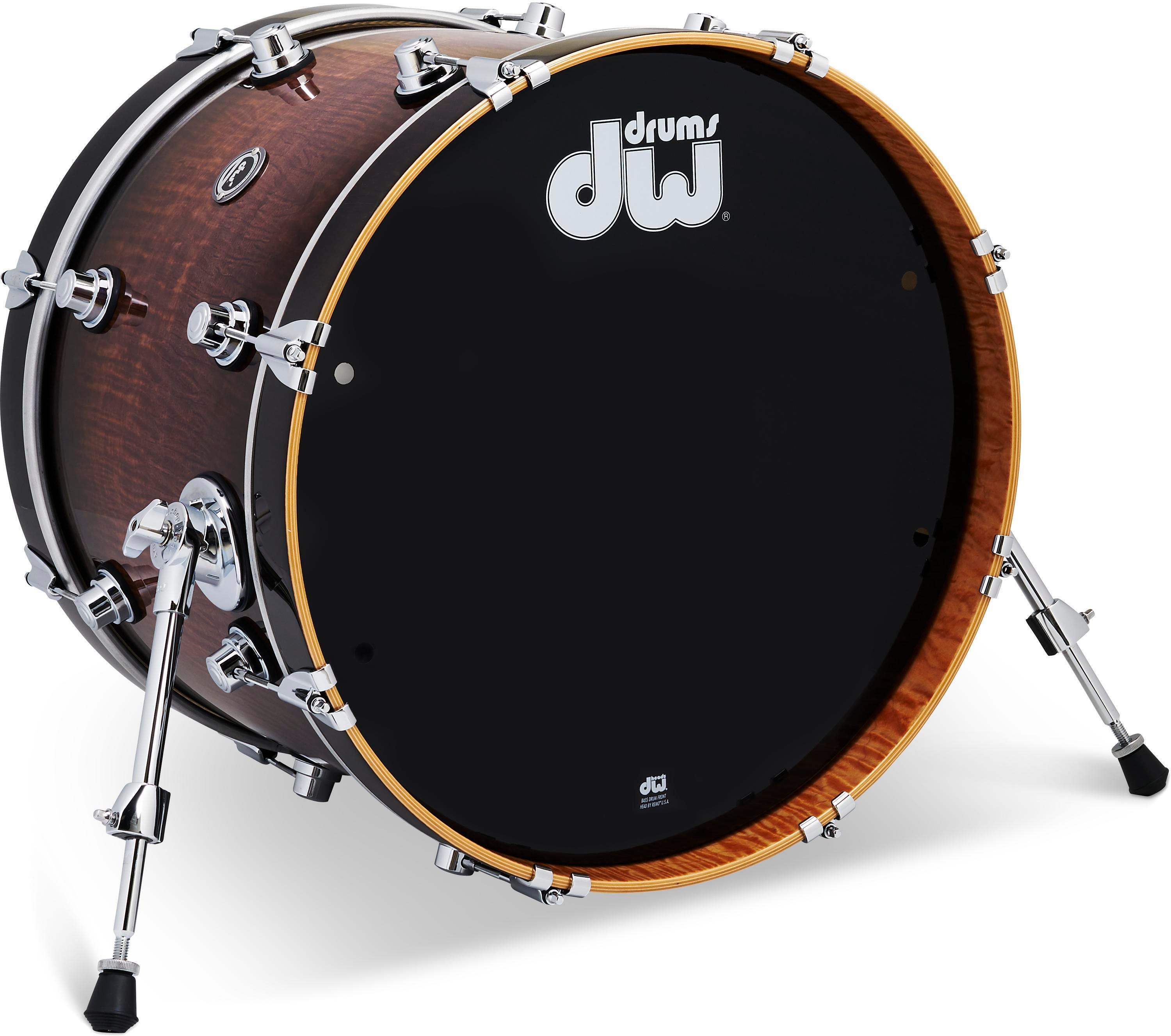 DW DWe Bass Drum - 14 inches x 20 inches, Curly Maple Burst Exotic ...