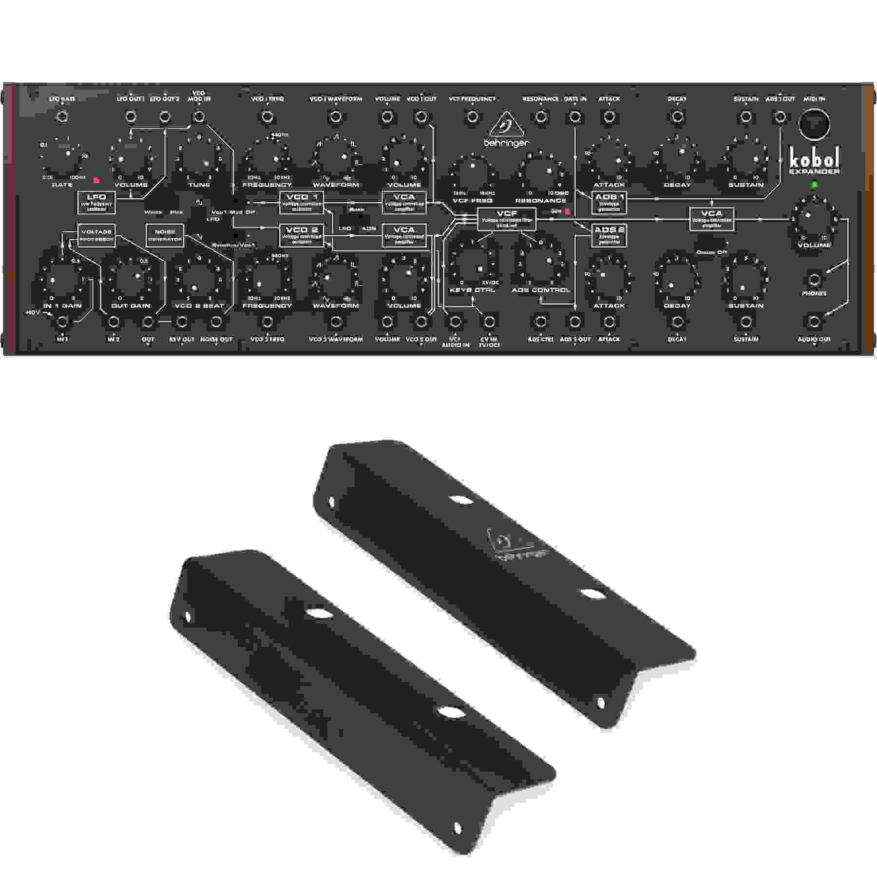 Behringer Kobol Expander Semi-modular Analog Synthesizer and Rack Ears ...