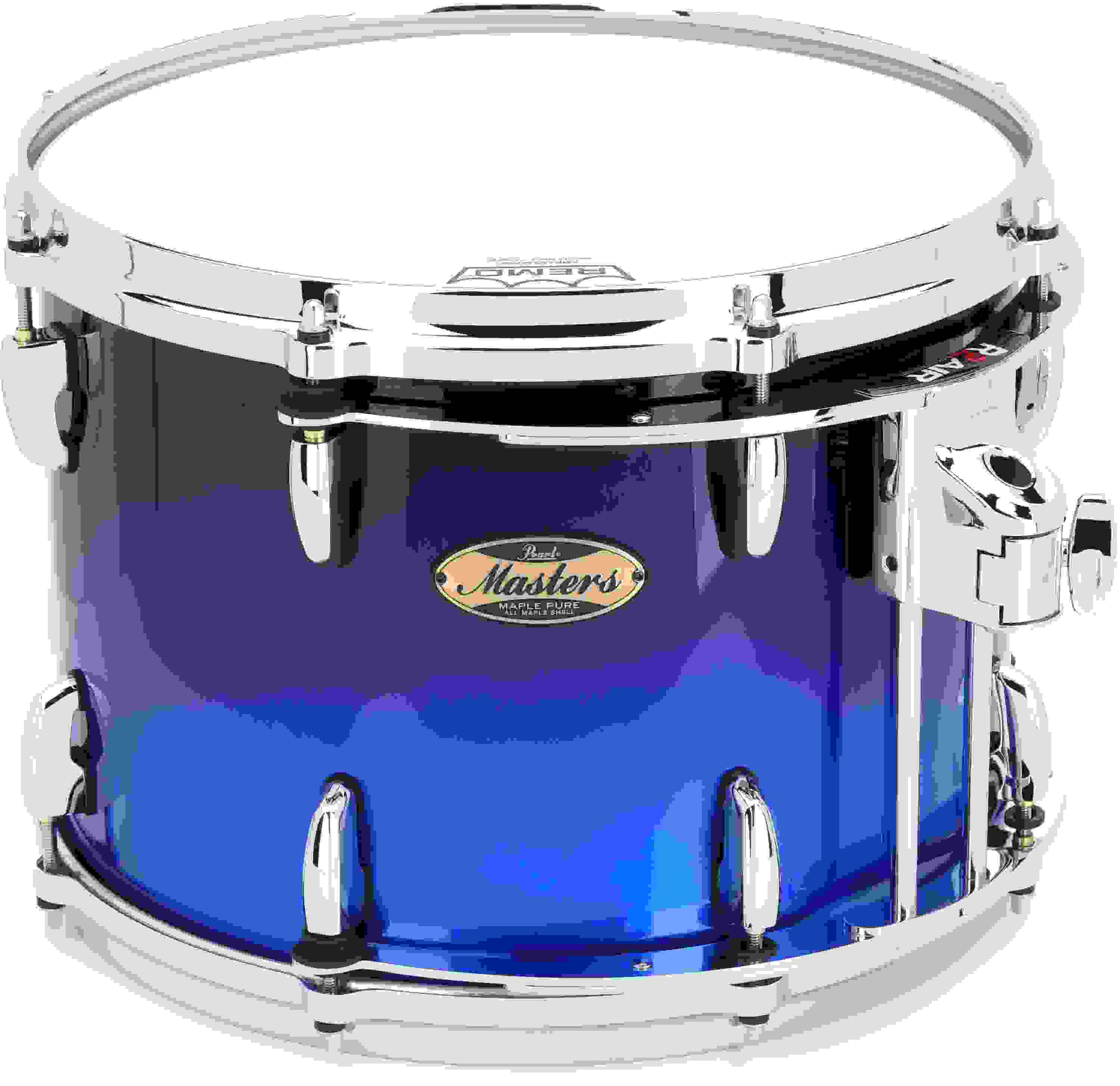 Pearl Masters Maple Pure Tom with GyroLock Mount - 10 x 14 inch - Kobalt Blue Fade Metallic ...