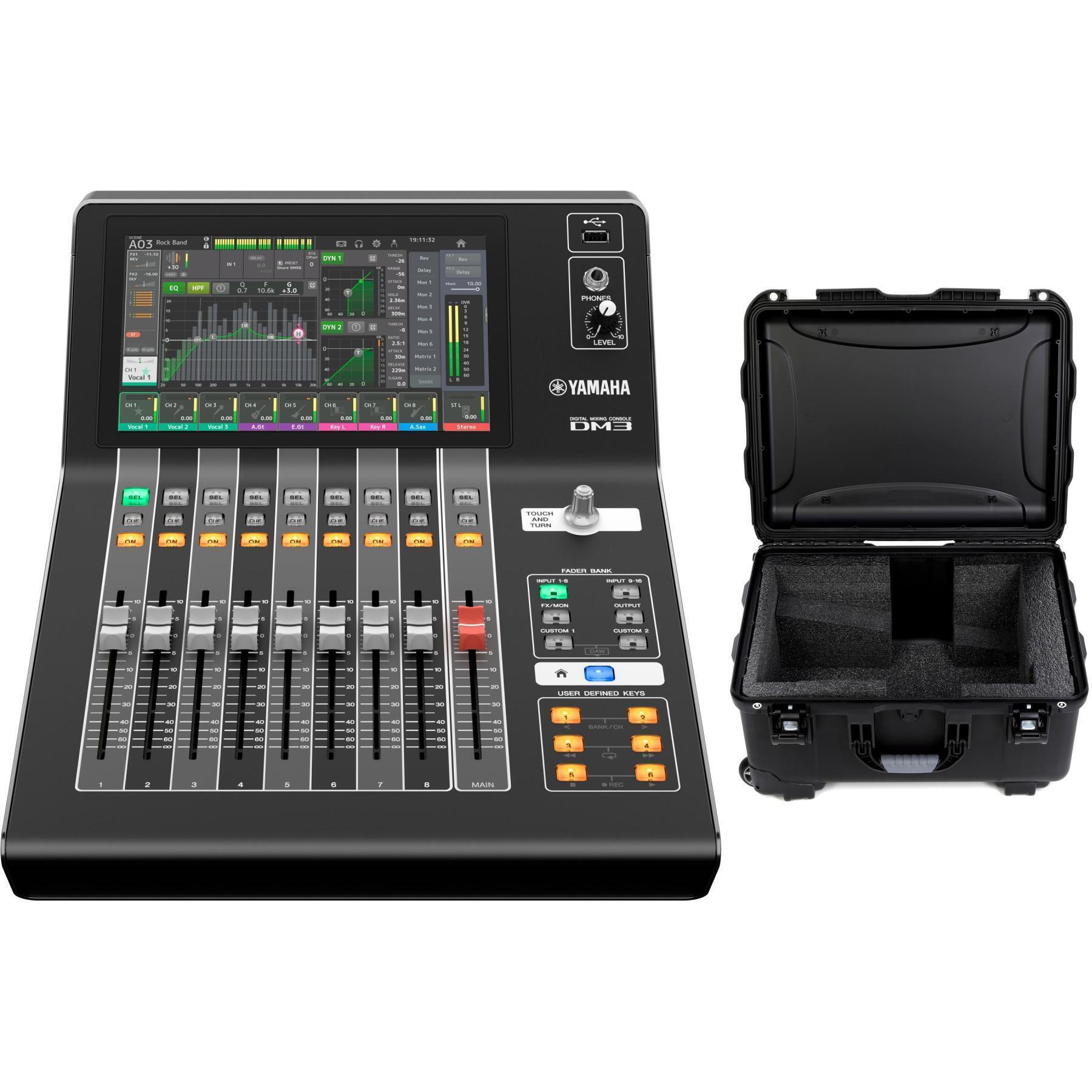 Yamaha DM3-D 22-channel Digital Mixer with Titan Series Case | Sweetwater