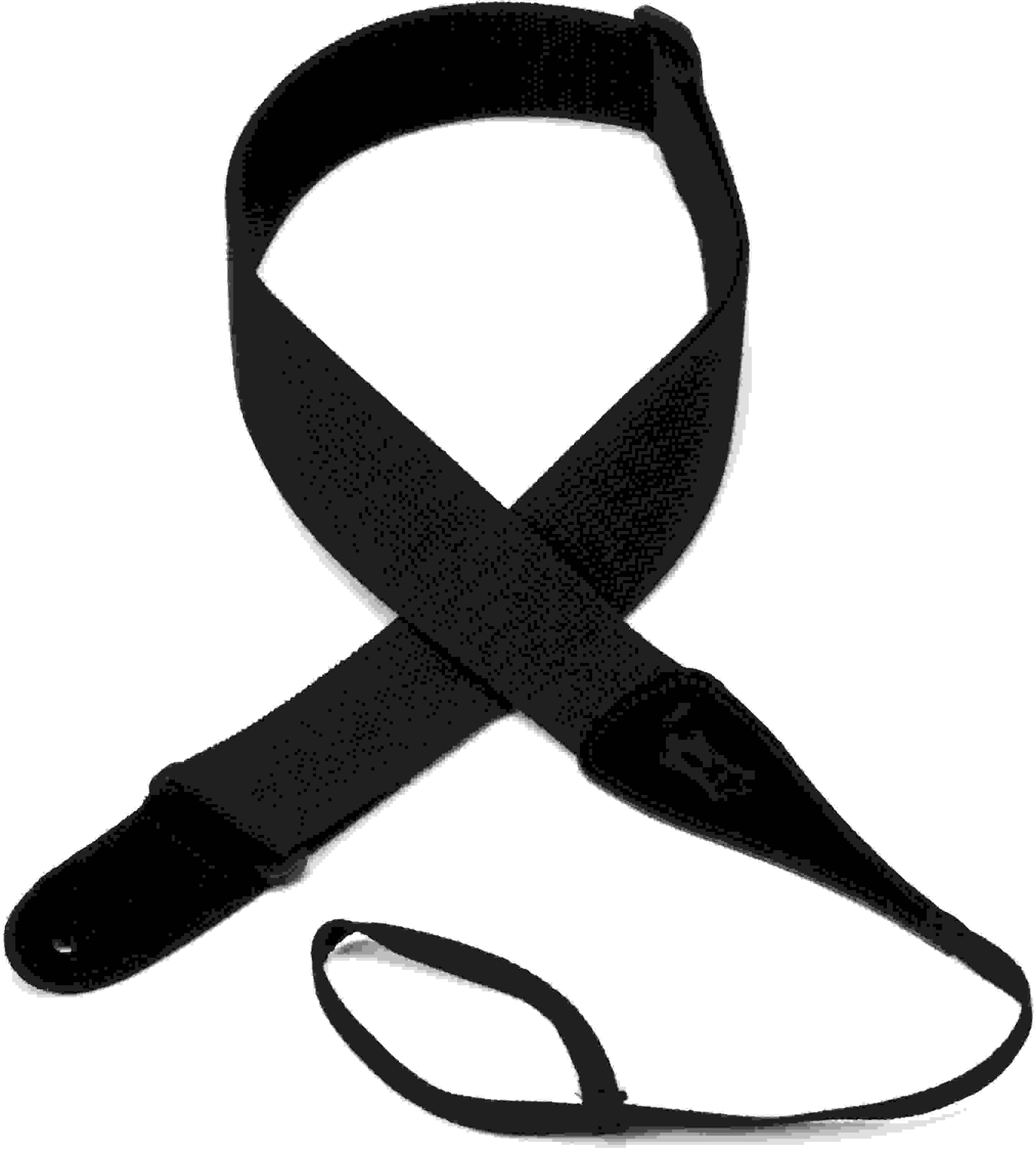 Levy's MC8A Cotton Acoustic Strap with Neck Loop - Black | Sweetwater