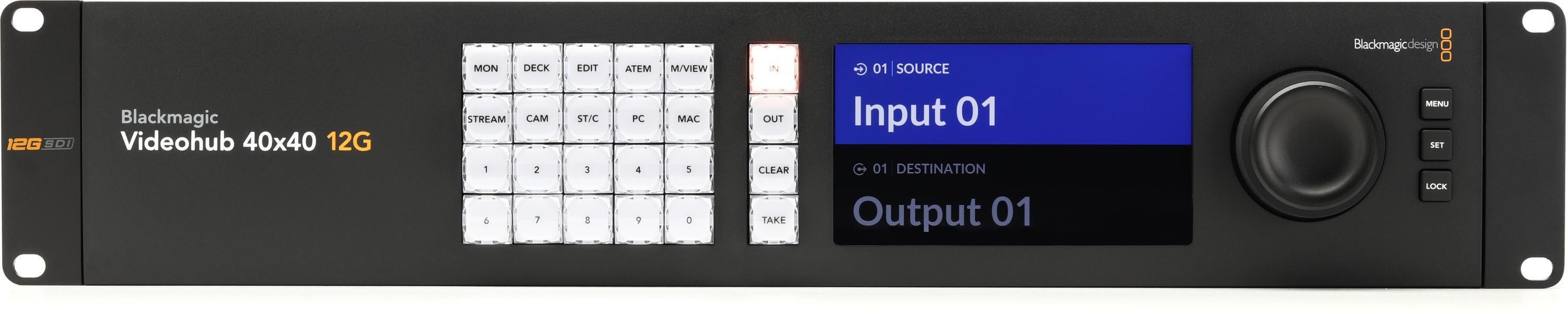Blackmagic Design Videohub 40x40 12G Video Router | Sweetwater