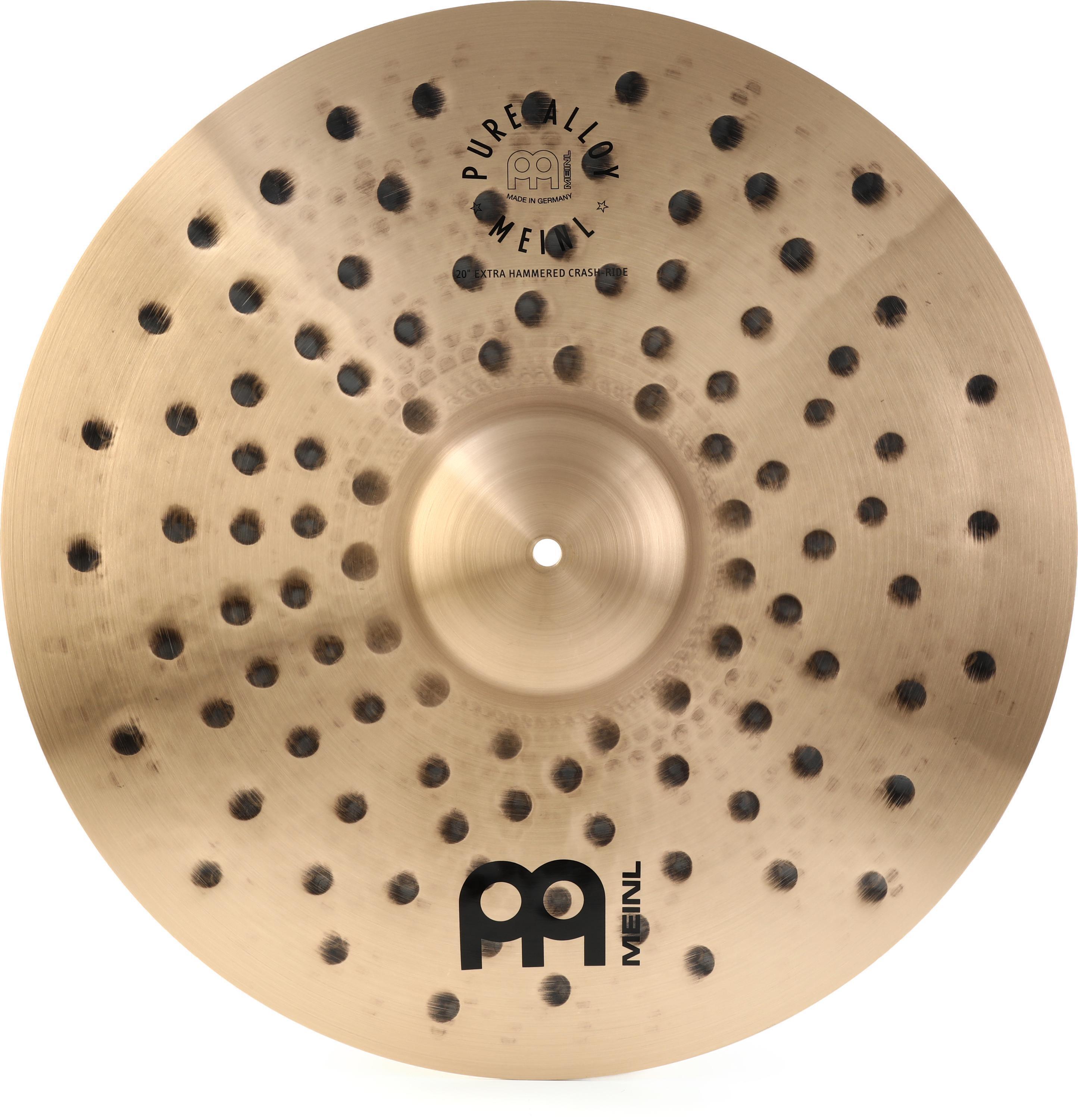 Meinl Cymbals Pure Alloy Crash/Ride Cymbal - 20 inch, Extra Hammered ...