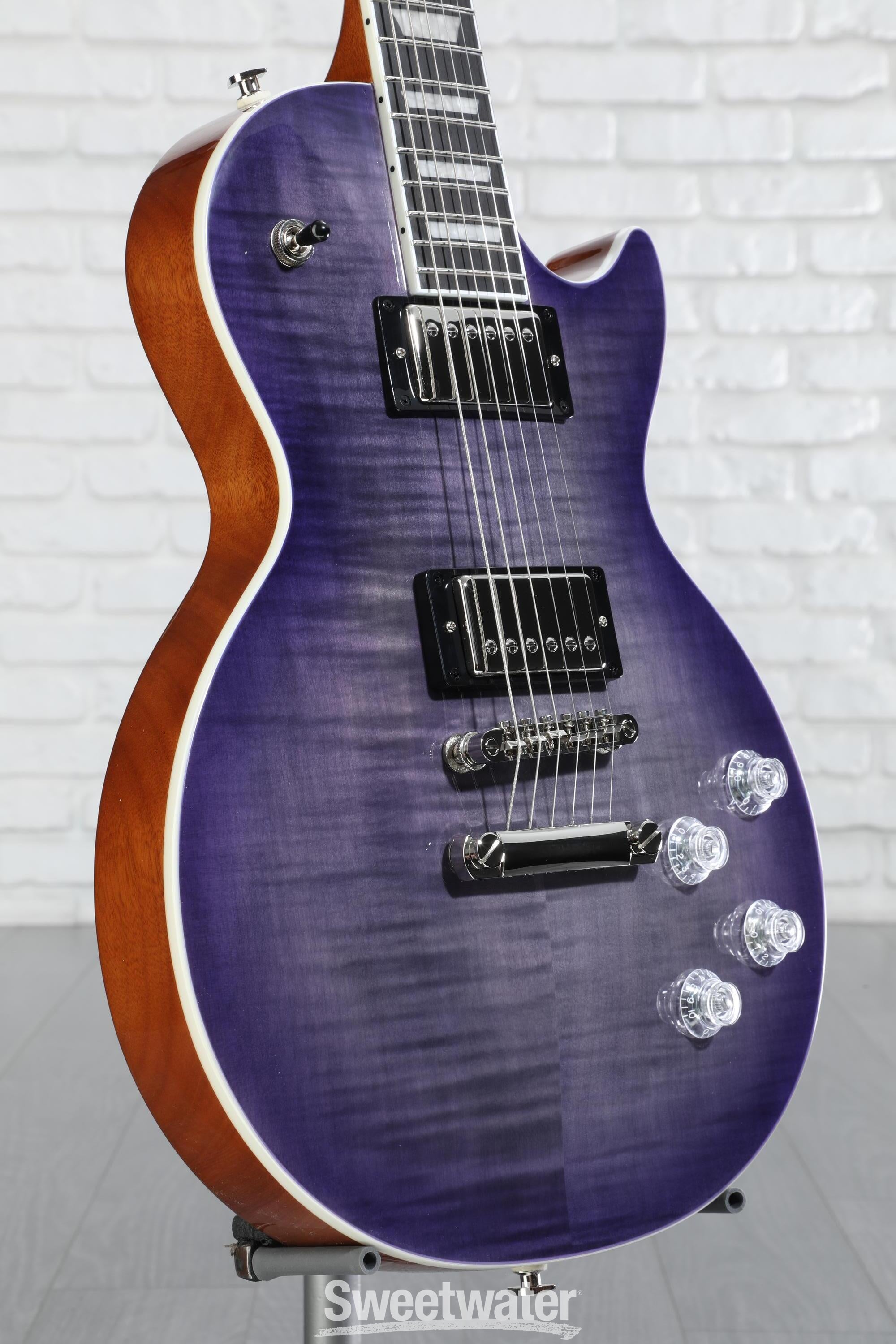 Epiphone Les Paul Modern Figured Electric Guitar - Purple Burst ...