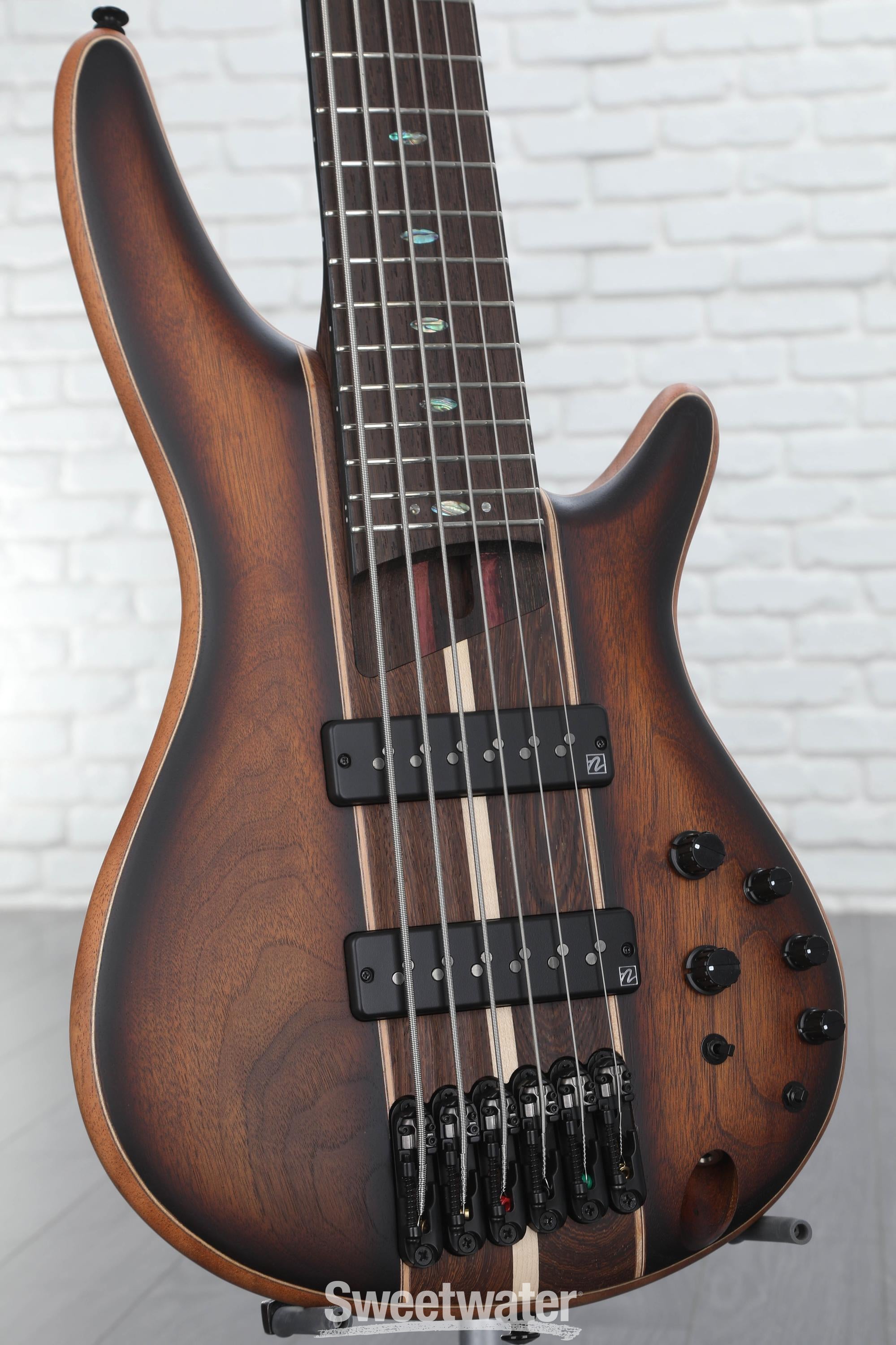 Ibanez Premium SR1356B 6-string Bass Guitar - Dual Mocha Burst Flat ...