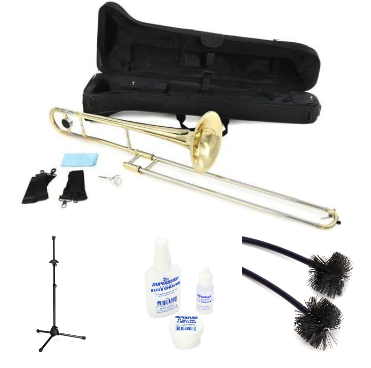 Tromana TB300 Student Trombone with Cleaning Snake, Lubrication Kit ...