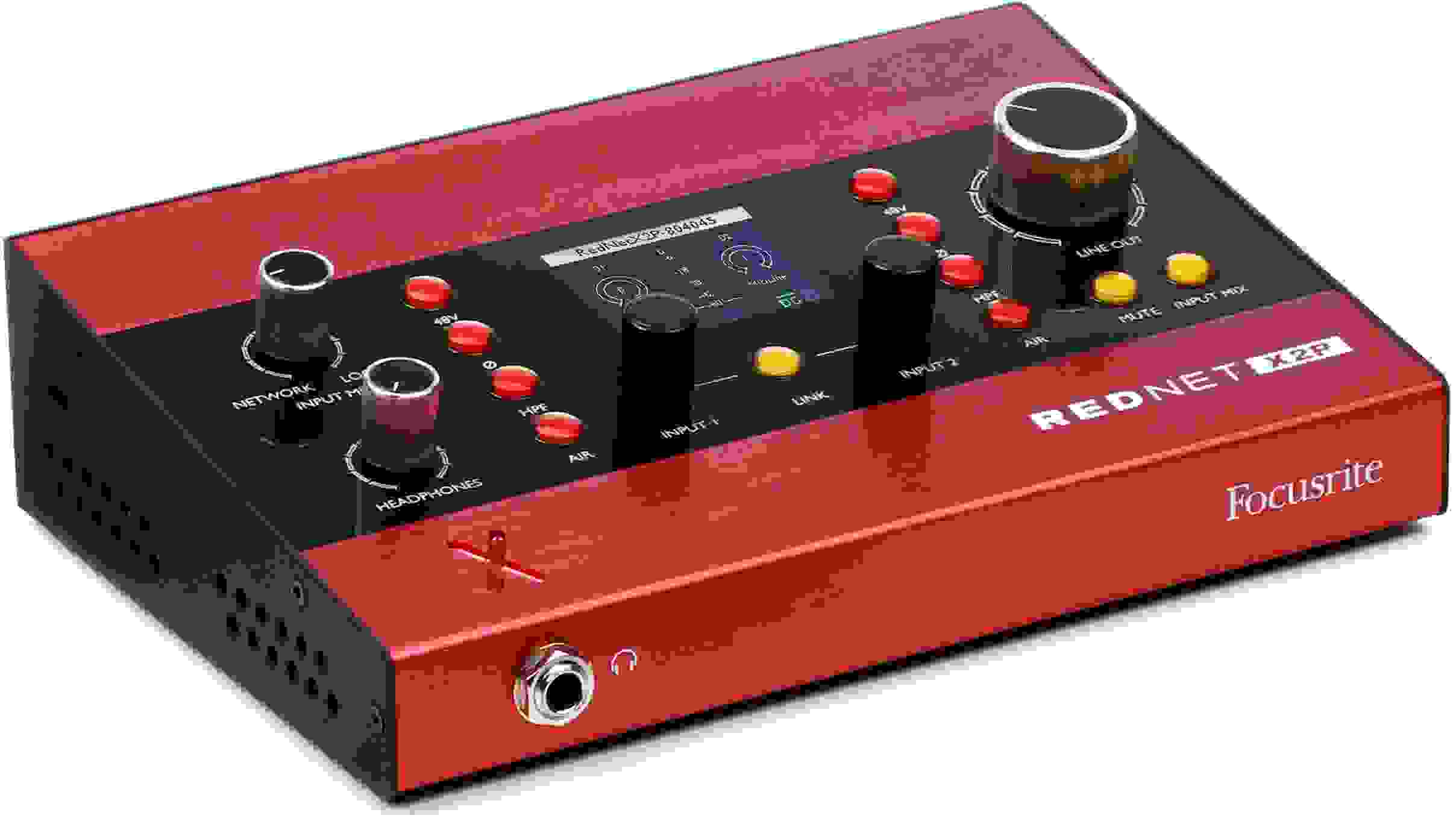 Focusrite RedNet X2P 2x2 Ethernet Audio Digital IO with Mic Preamps ...